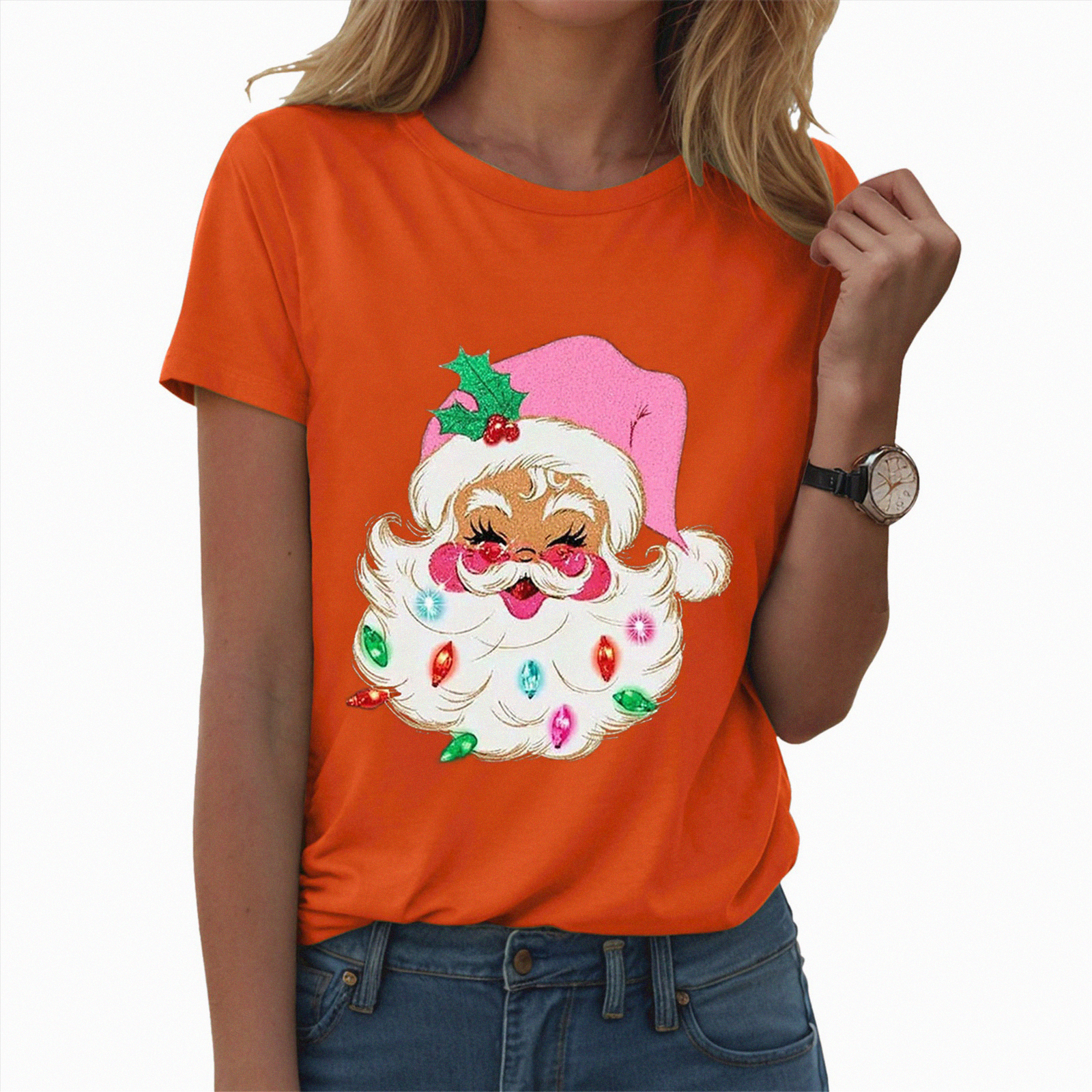 Ccpelsie Womens Christmas Light Shirt Merry Christmas Tee Shirts Xmas T ...