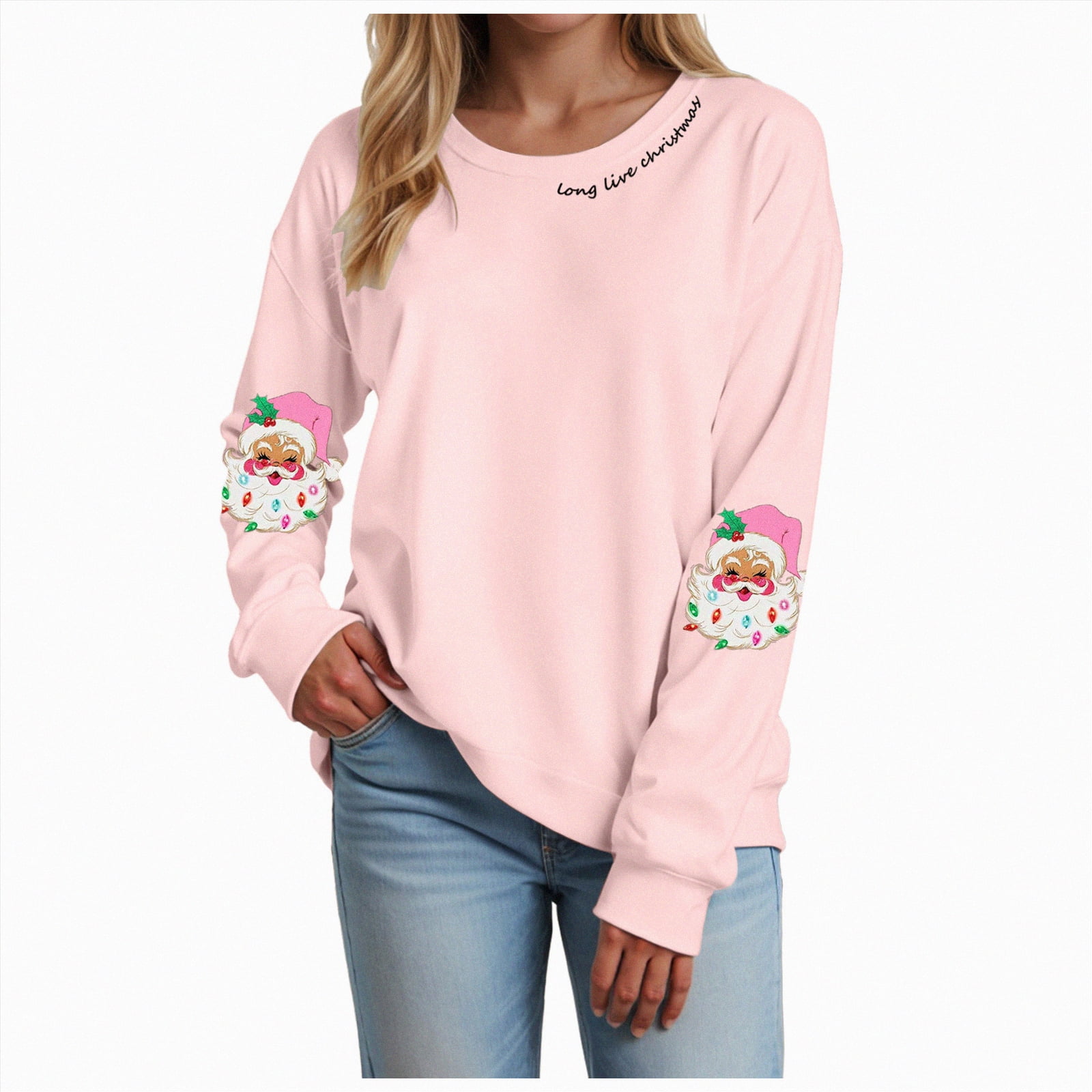 Ccpelsie Womens Oversized Sweatshirts Crewneck Long Sleeve Tops Fleece ...