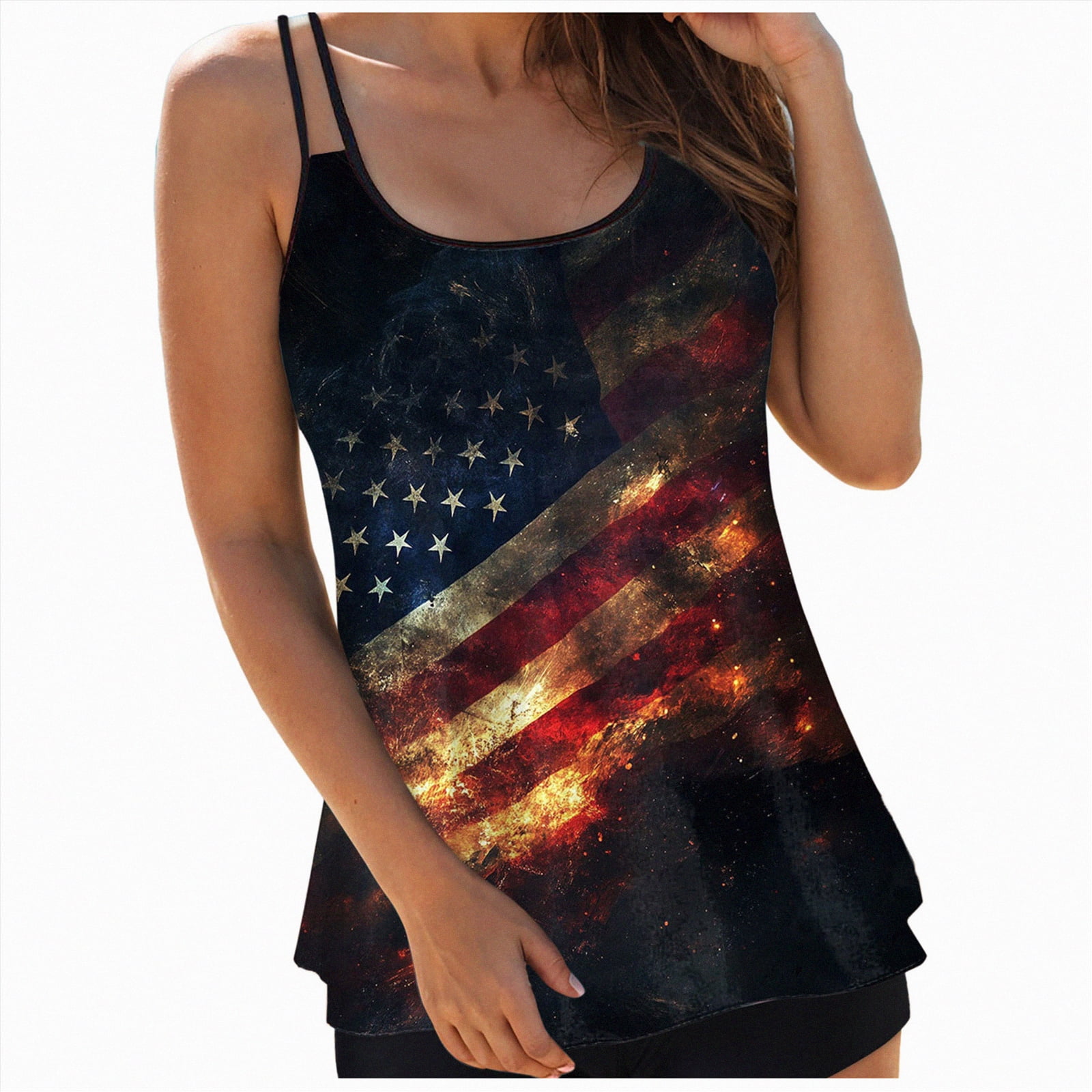 Ccpelsie Womens Tankini Set Bathing Suits Two Piece Ruched Swimsuits ...