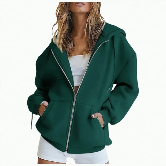 Ccpelsie Zip Up Hoodie Women Fleece Jacket Autumn Winter Hoodie with ...
