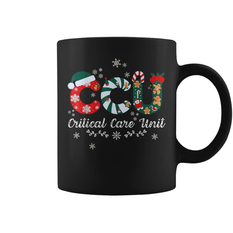 Ccu Nurse Christmas Critical Care Unit Xmas Girl Nurse Coffee Mugs ...