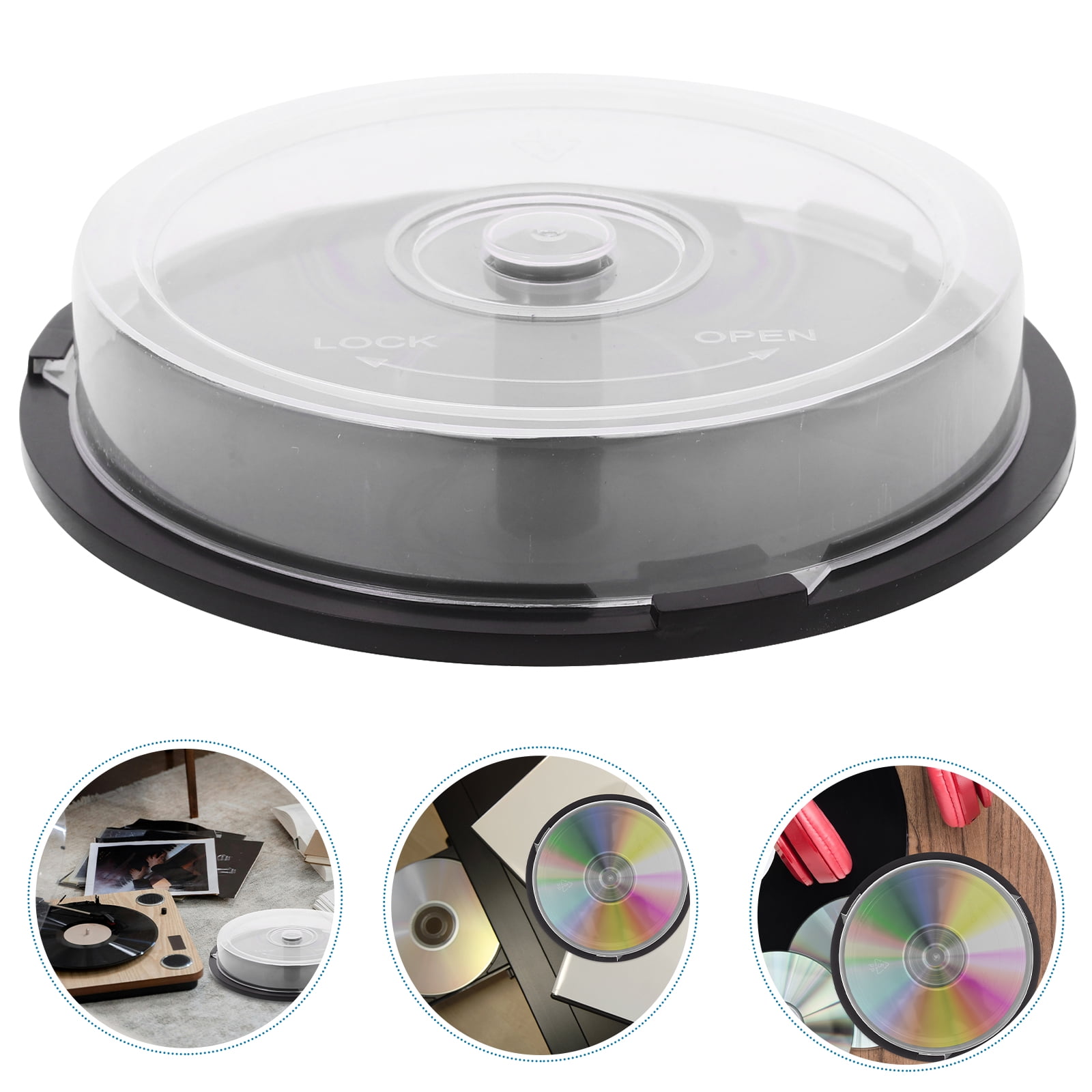 Amosfun Dvd Box Storage Cd Storage Container Pp Material 1Set 5.6X5.6X1 ...