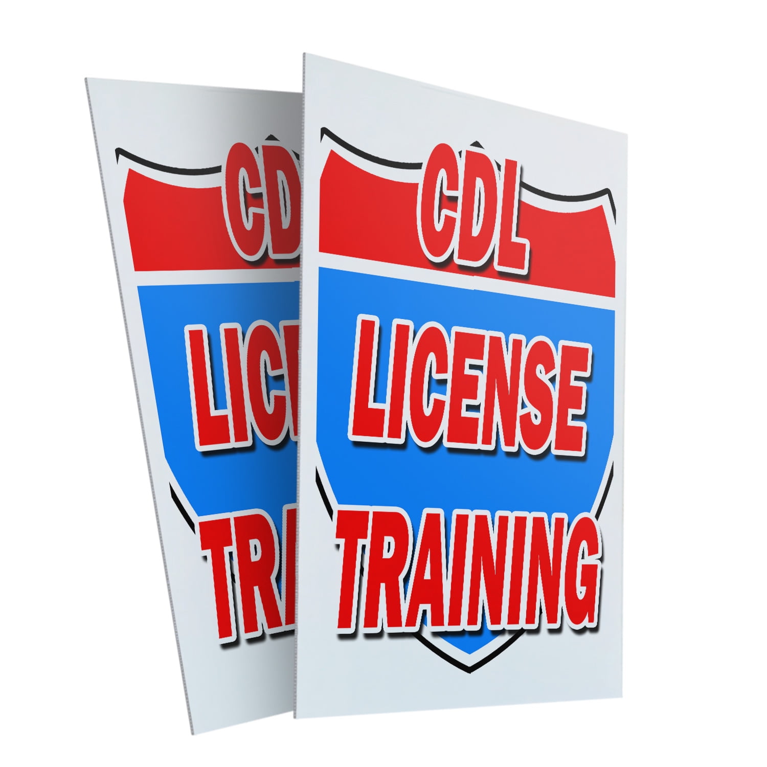 Cdl License Training (2-PACK) 24" x 36" Plastic Signs | Sign Insert 4mm ...