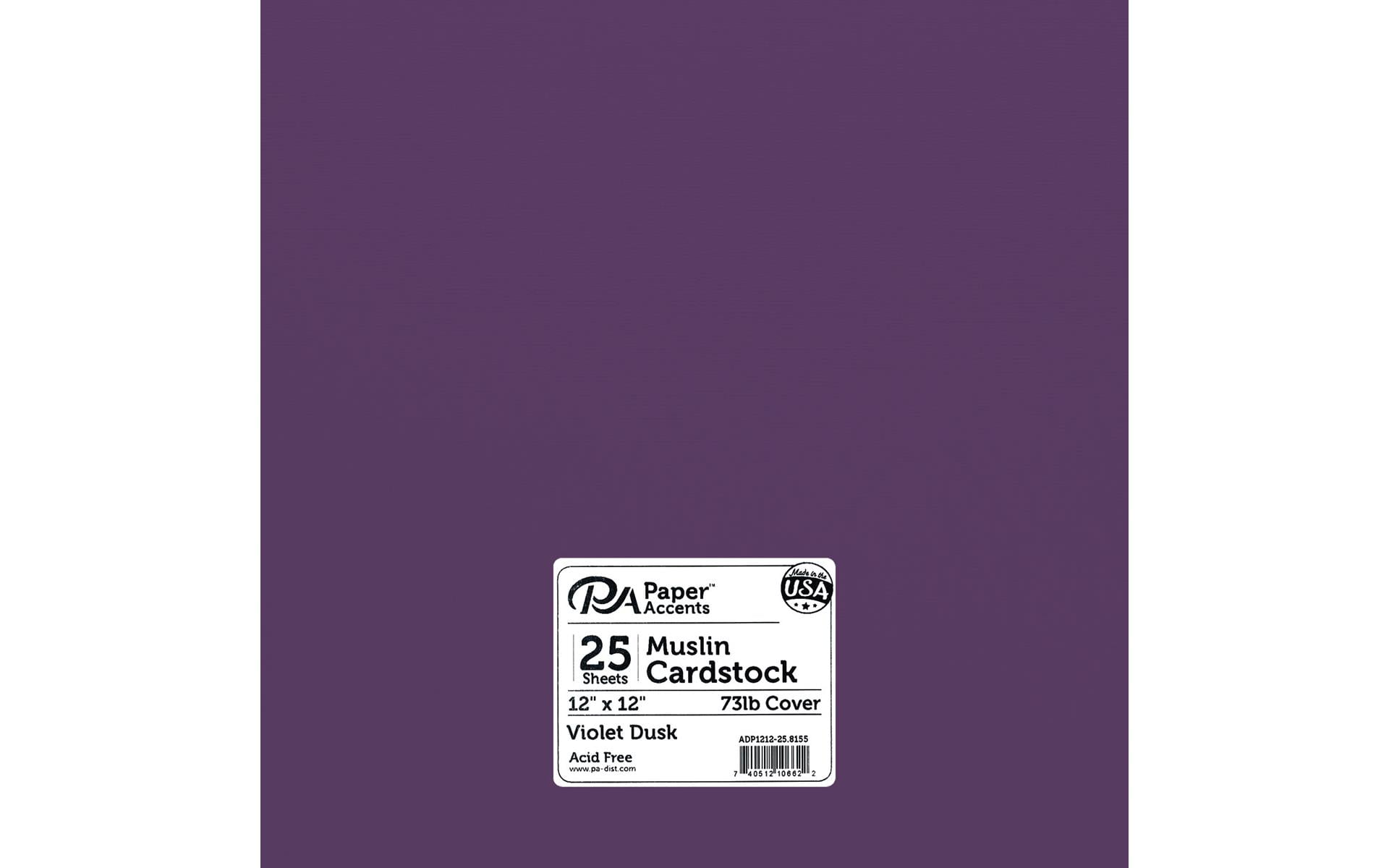 Cdstk Textured 12x12 73lb 25pc Pk Violet Dusk - Walmart Business Supplies