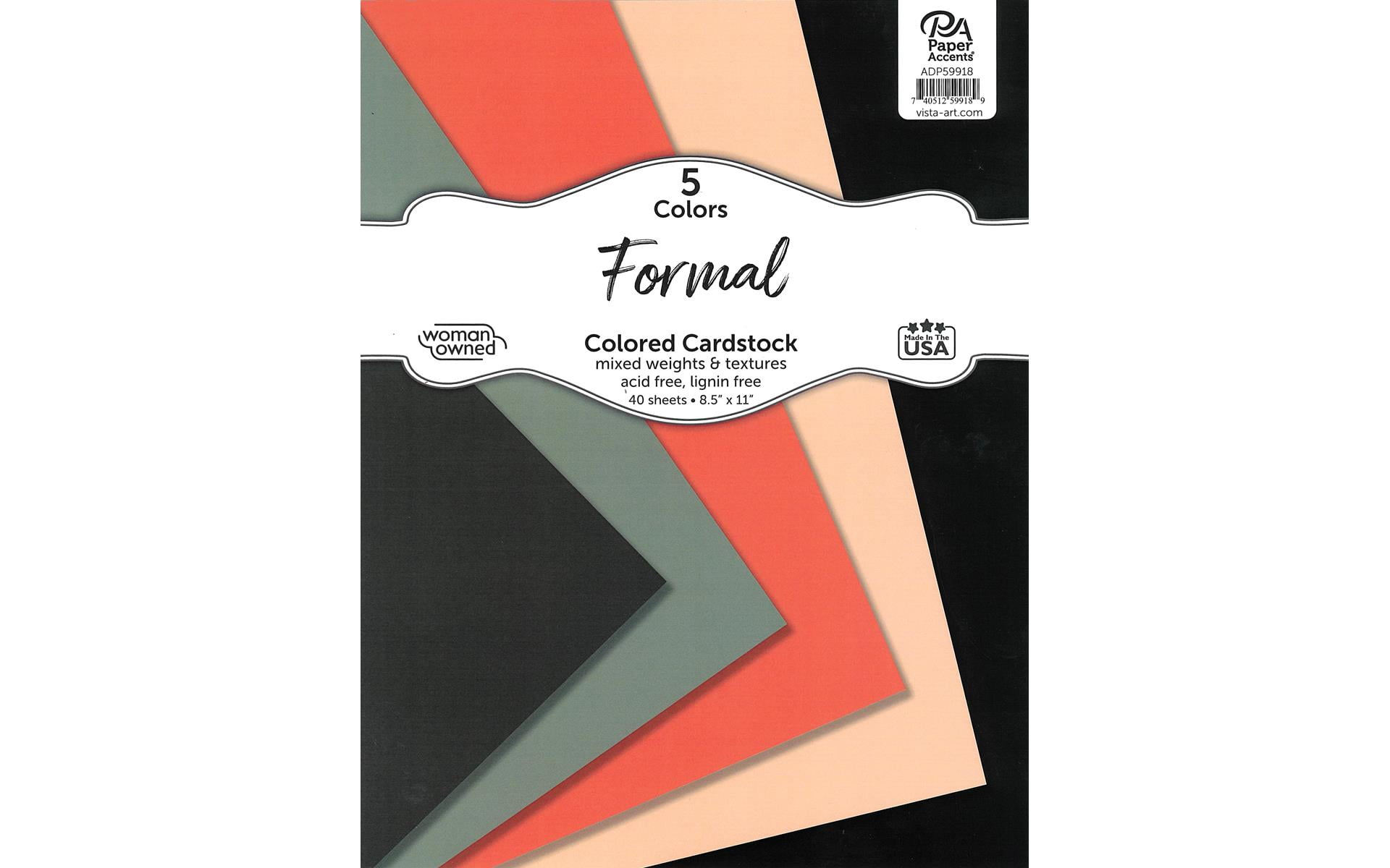 Accent Design Paper Accents Cardstock Variety Pack 8.5x11" 40 Sheets ...