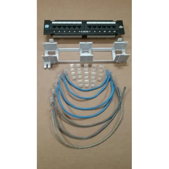 Ce Tech Cat 5E Mini 12 Port Patch Panel With 89D Mounting Bracket 5112 ...