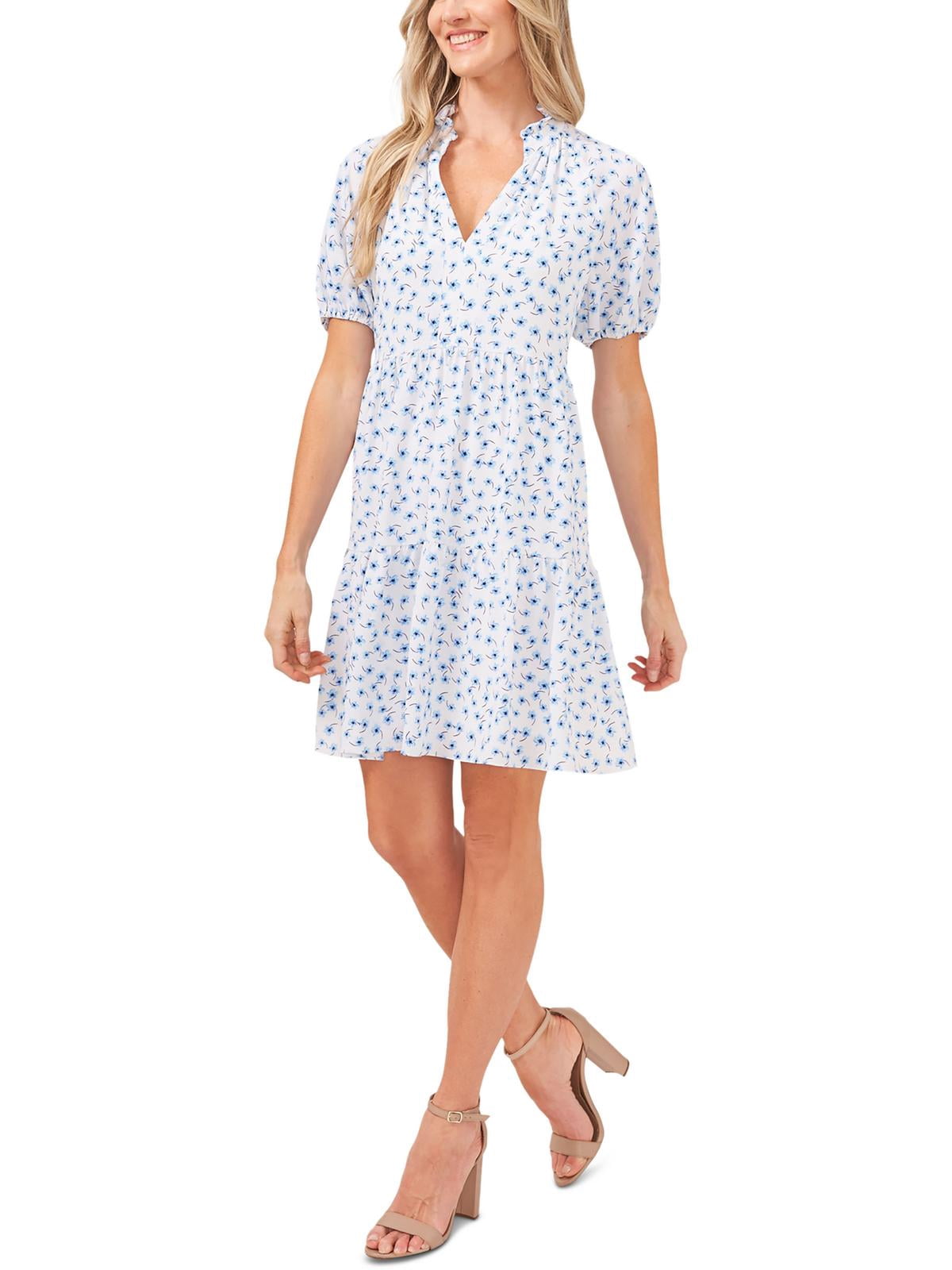 CeCe Womens Causal Floral Print Shift Dress - Walmart.com