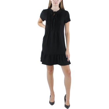 Cece Long Sleeve Sweater Dress W/ Ruffle Neck And Cuff,Womens - Walmart.com