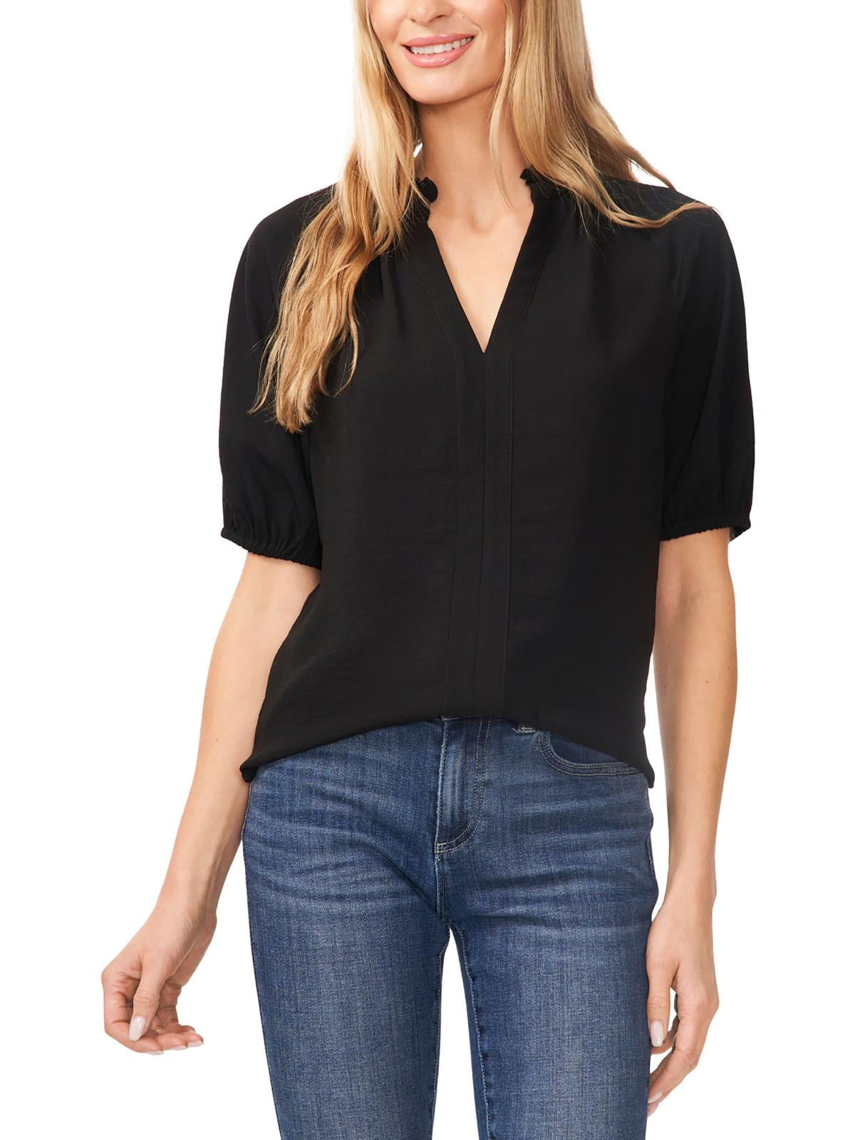 CeCe Womens Split Neck Ruffled Collar Blouse - Walmart.com