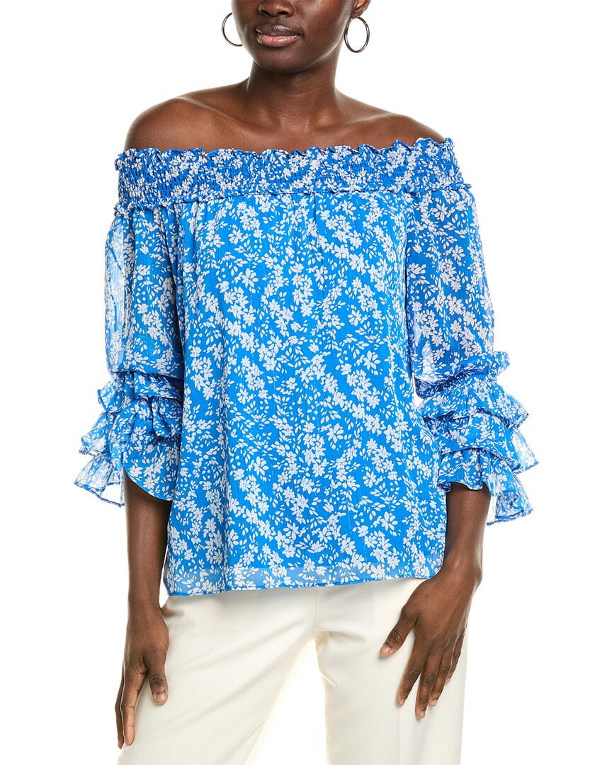 CeCe womens Blouse, xs, Blue - Walmart.com