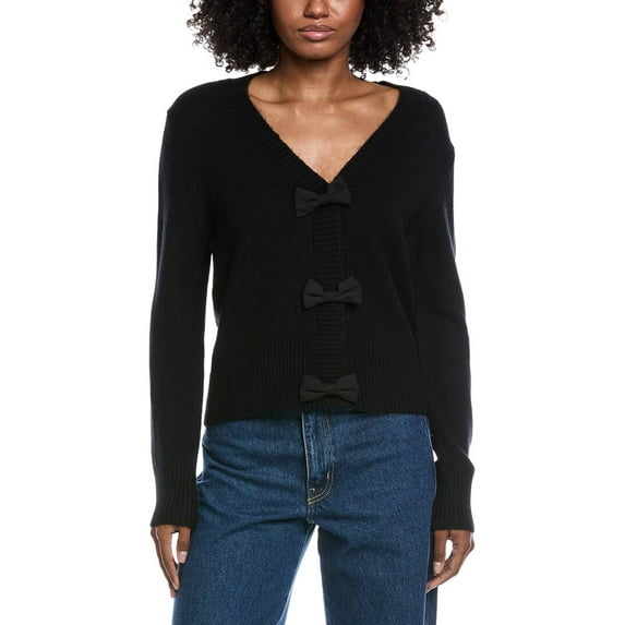 CeCe womens Bow Cardigan, s, Black - Walmart.com