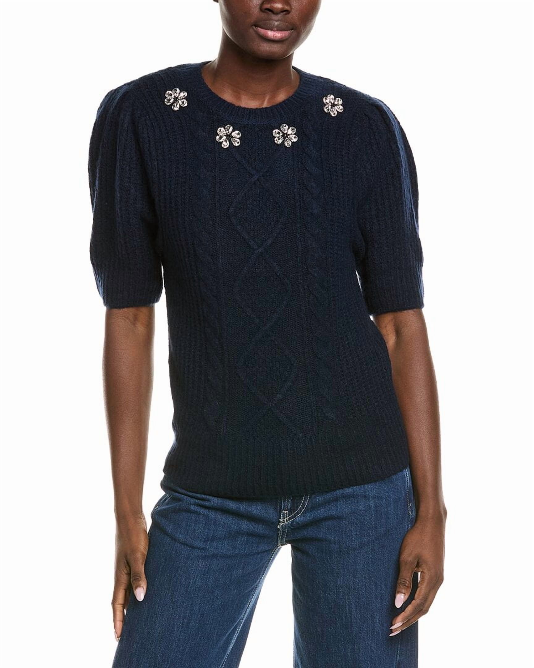 CeCe womens Cable Knit Sweater, m, Blue - Walmart.com