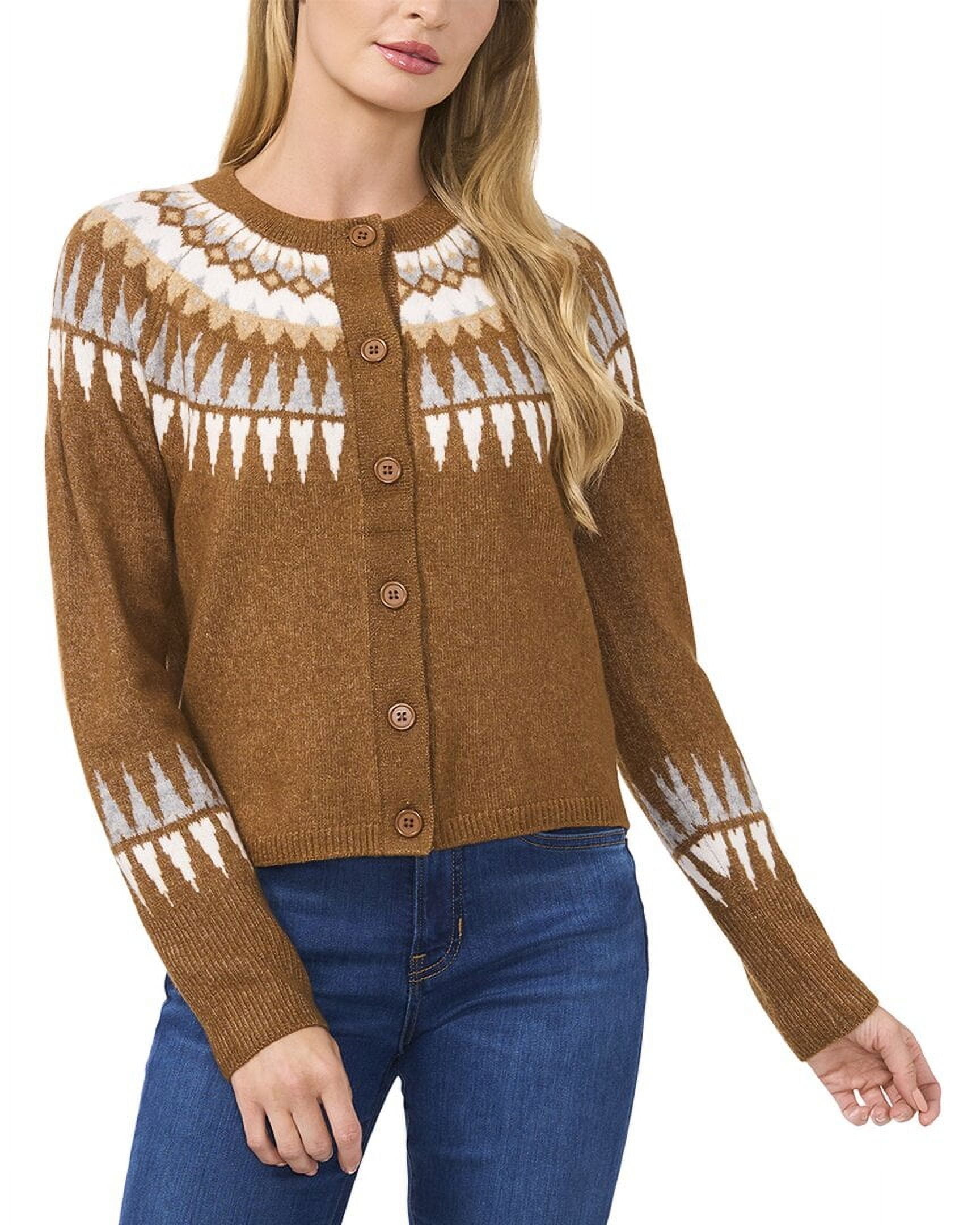 CeCe womens Fairisle Cardigan, XL - Walmart.com