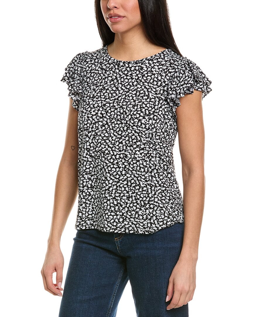 CeCe womens Flutter Sleeve Top, l, Black - Walmart Business Supplies