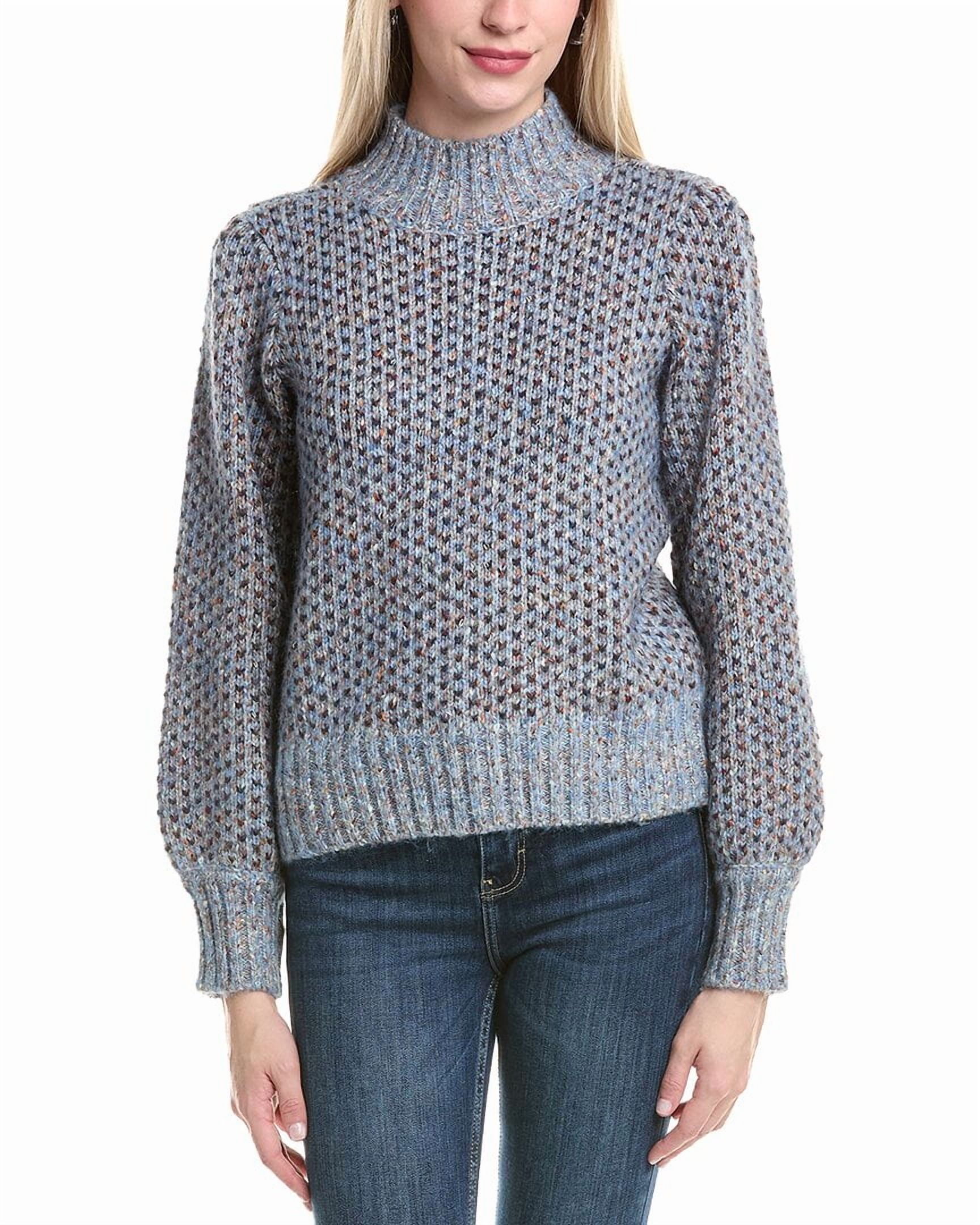CeCe womens Mock Neck Sweater, m, Blue - Walmart.com