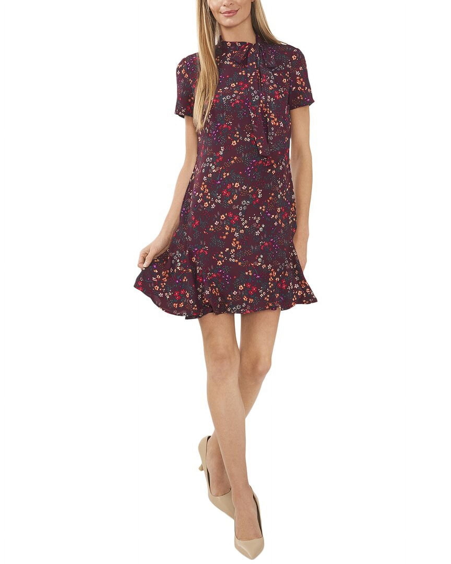 CeCe womens Neck Bow Godet Dress, 2 - Walmart.com
