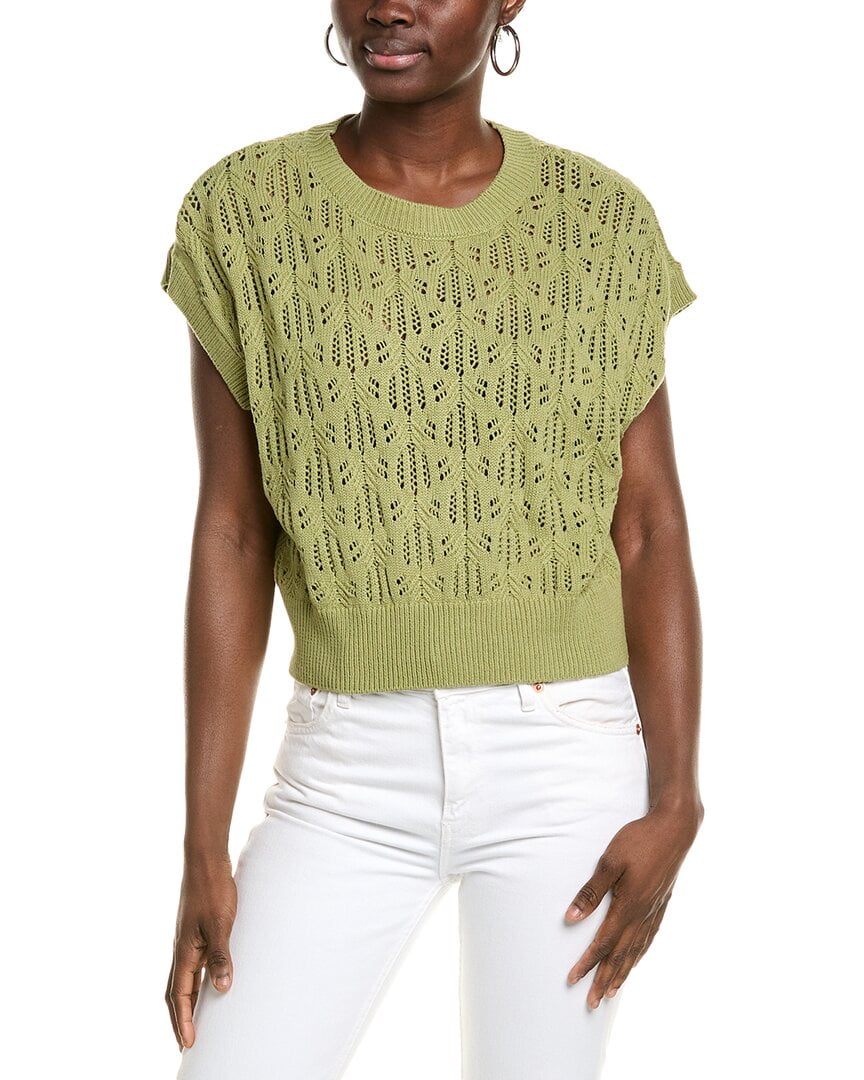CeCe womens Pointelle Sweater, XL, Green - Walmart.com
