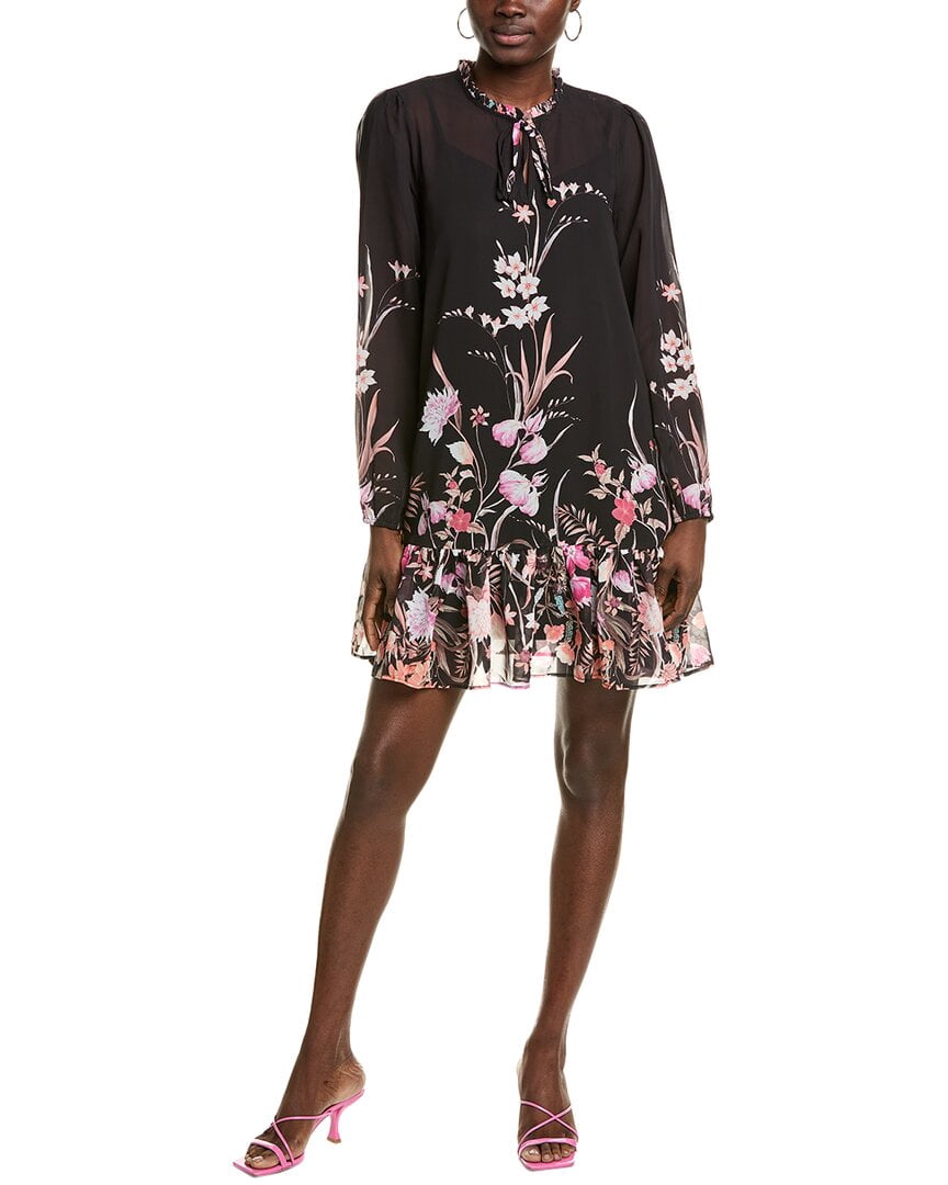 CeCe womens Print Mini Dress, l, Black - Walmart.com