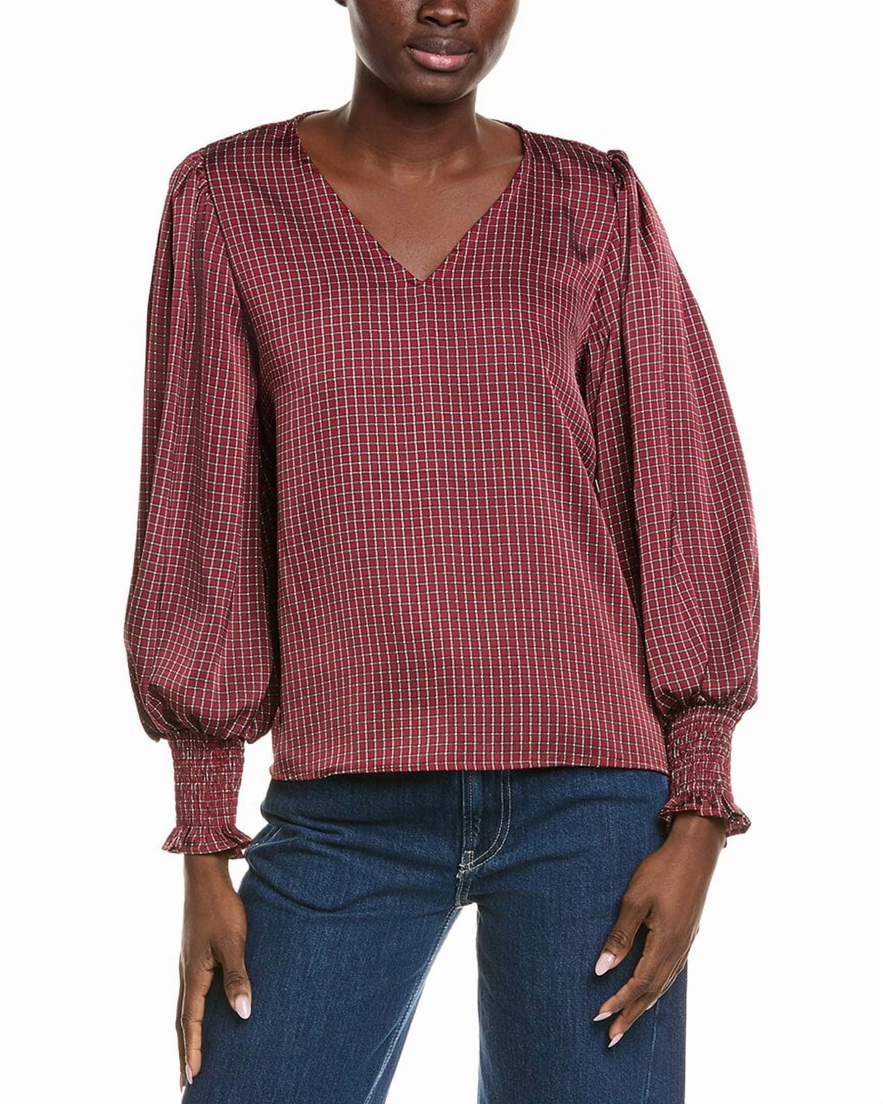 CeCe womens Printed Blouse, XL, Red - Walmart.com