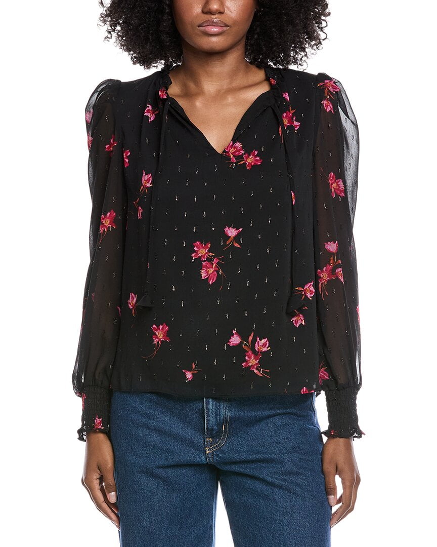 CeCe womens Printed Blouse, m, Black - Walmart.com