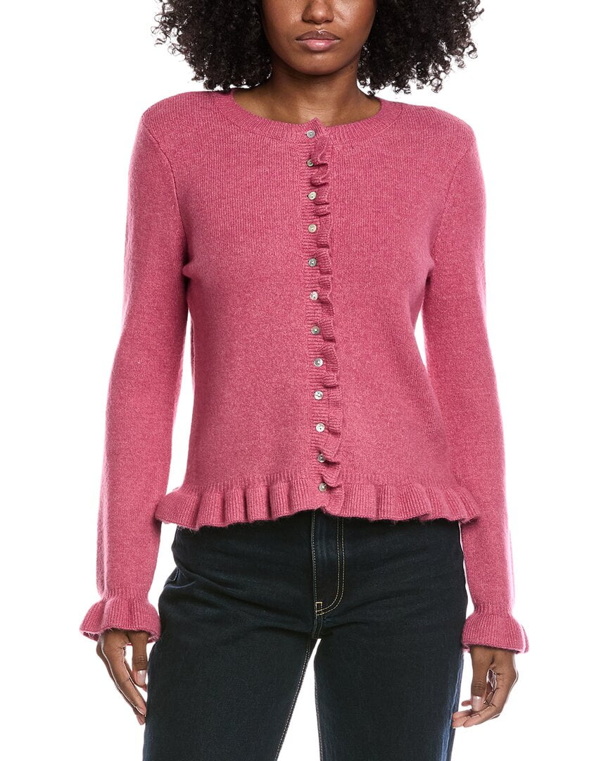 CeCe womens Ruffle Edge Cardigan, s, Red - Walmart.com