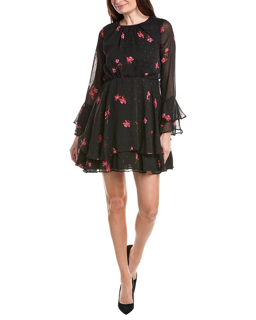 CeCe womens Ruffle Mini Dress, l, Black - Walmart.com