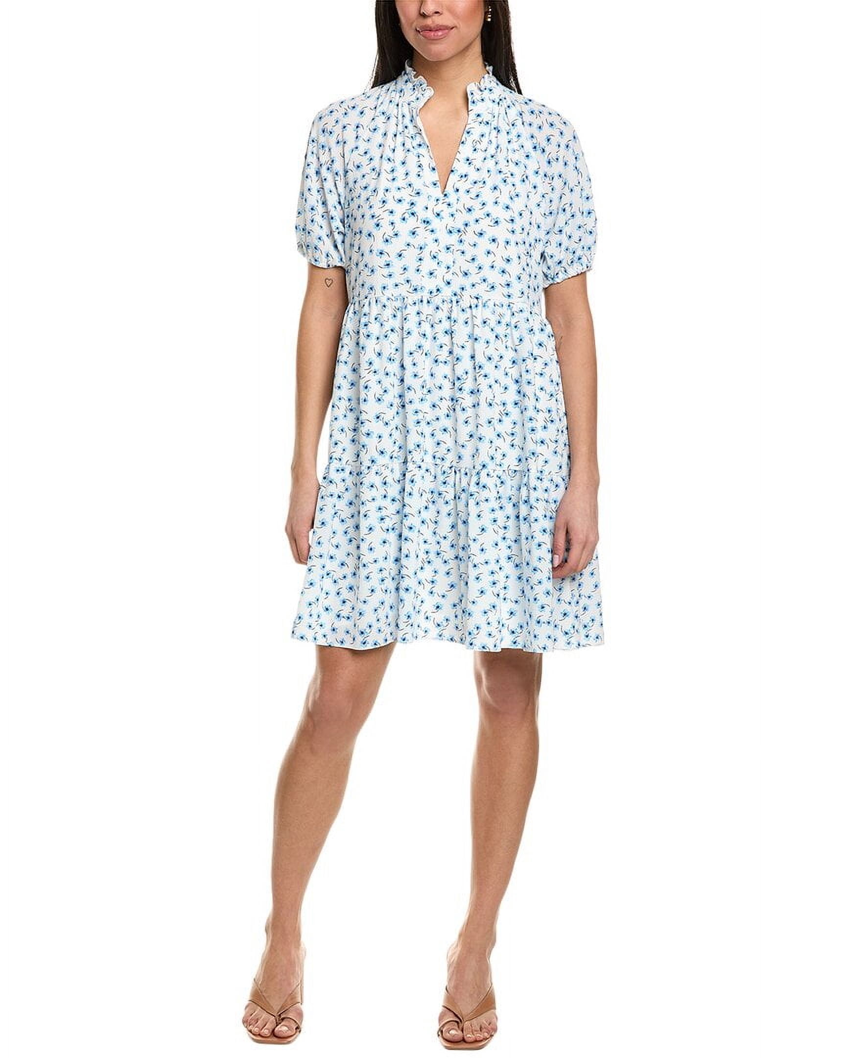 CeCe womens Tiered Babydoll Dress, XL, Blue - Walmart.com