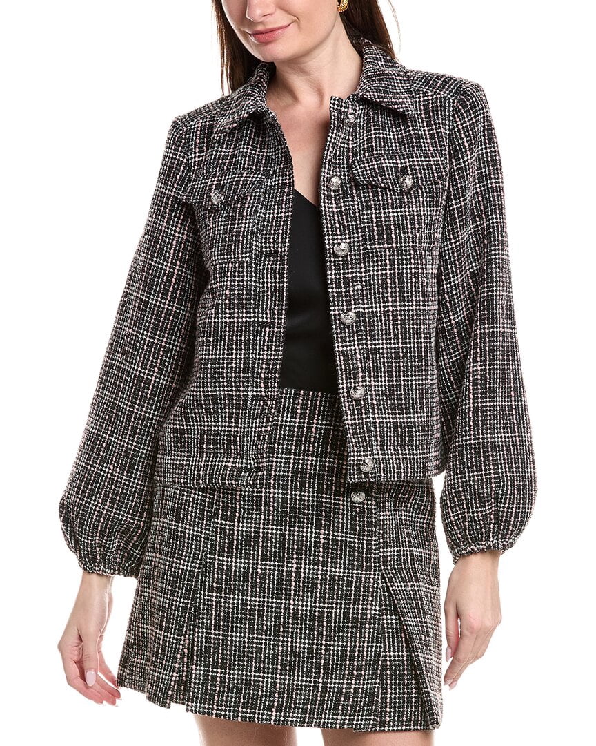 CeCe womens Tweed Ballion Jacket, 10, Black - Walmart.com