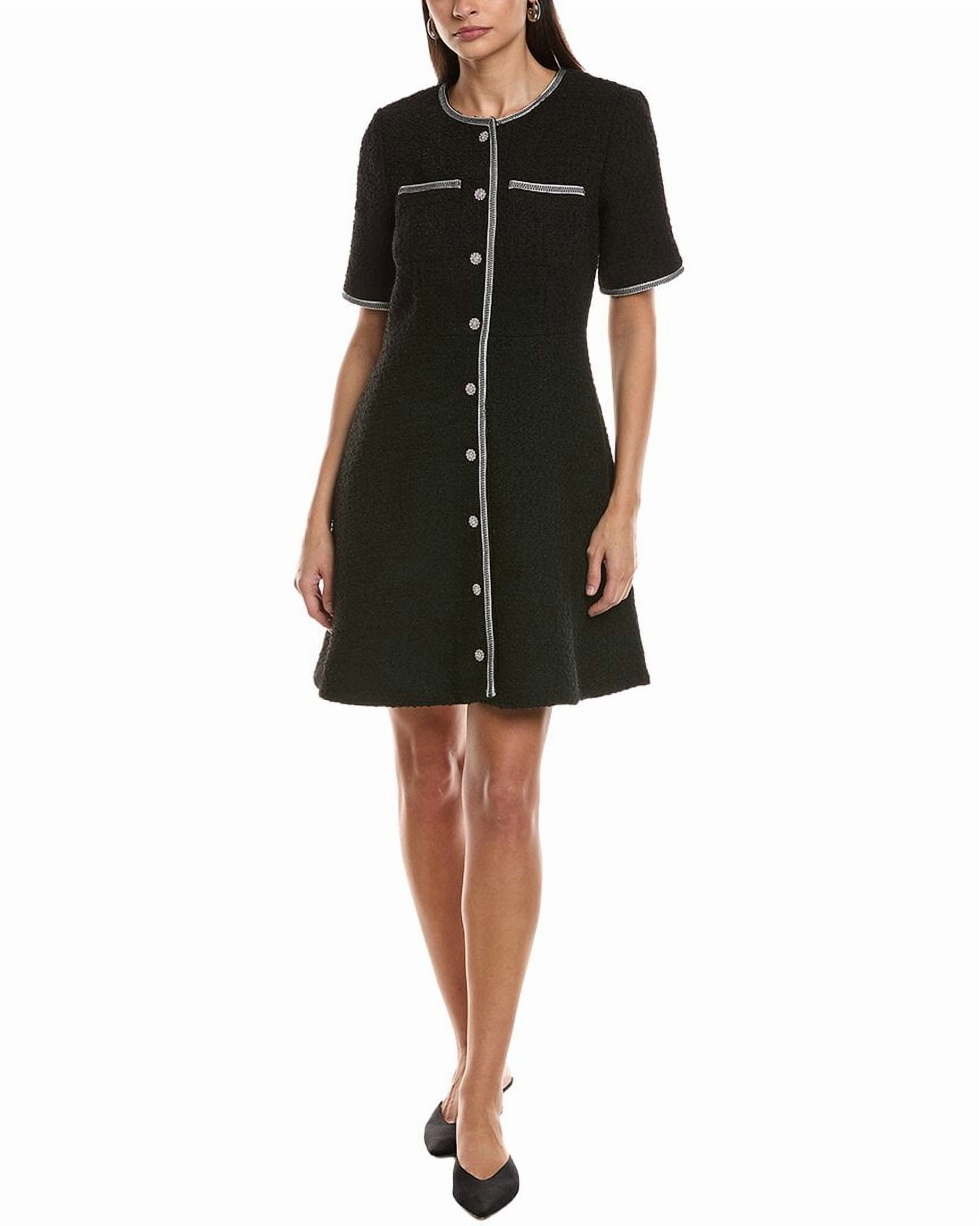 CeCe womens Tweed Mini Dress, 4, Black - Walmart.com
