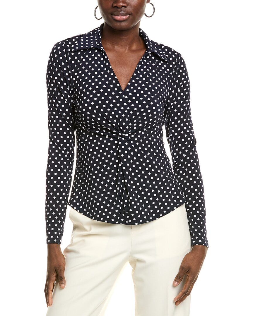 CeCe womens Twist Front Top, xs, Blue - Walmart.com