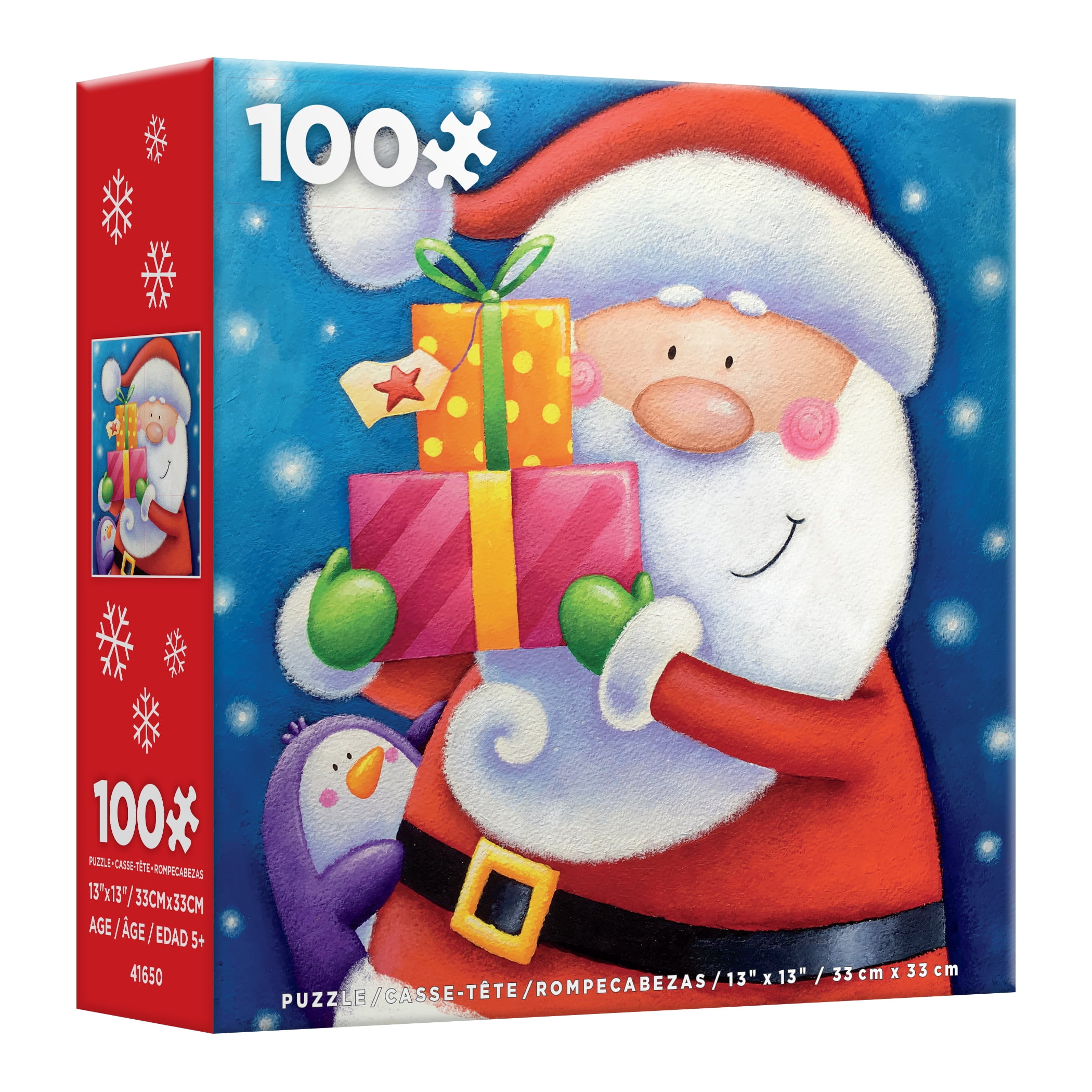 Ceaco 100-Piece Kids Christmas From, Santa Interlocking Jigsaw Puzzle ...