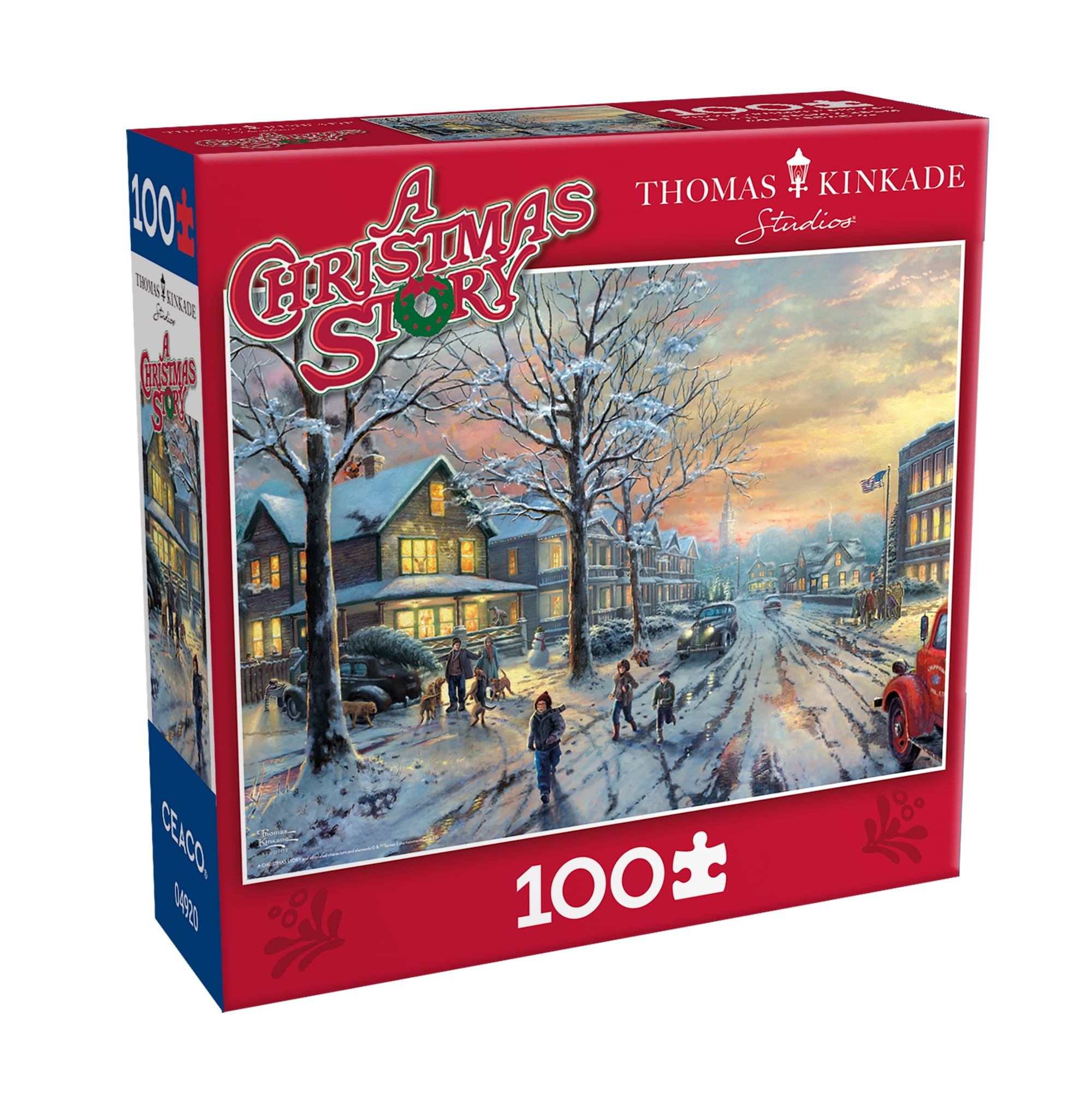 Ceaco 100-Piece Thomas Kinkade A Christmas Story Interlocking Jigsaw ...