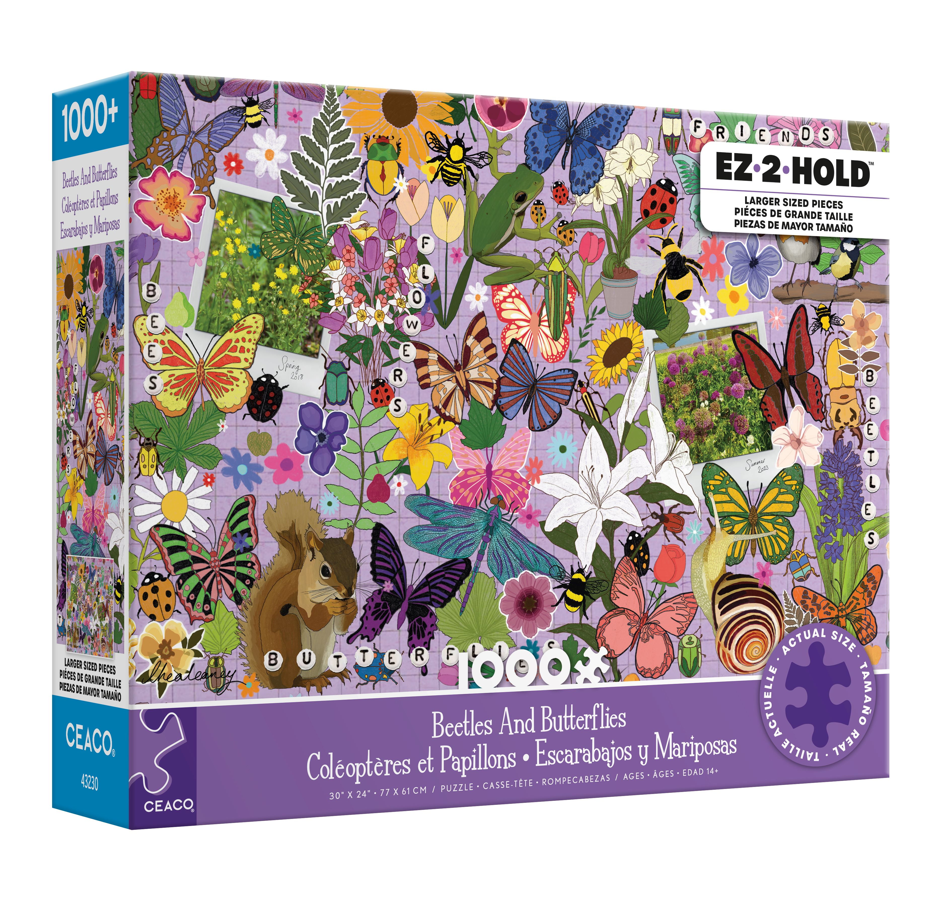 Ceaco 1000 Piece Beetles and Butterflies Jigsaw Puzzle - Walmart.com