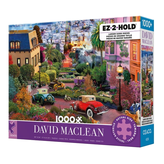 Ceaco 1000 Piece Colorful Lombard Street (David Maclean) Interlocking ...