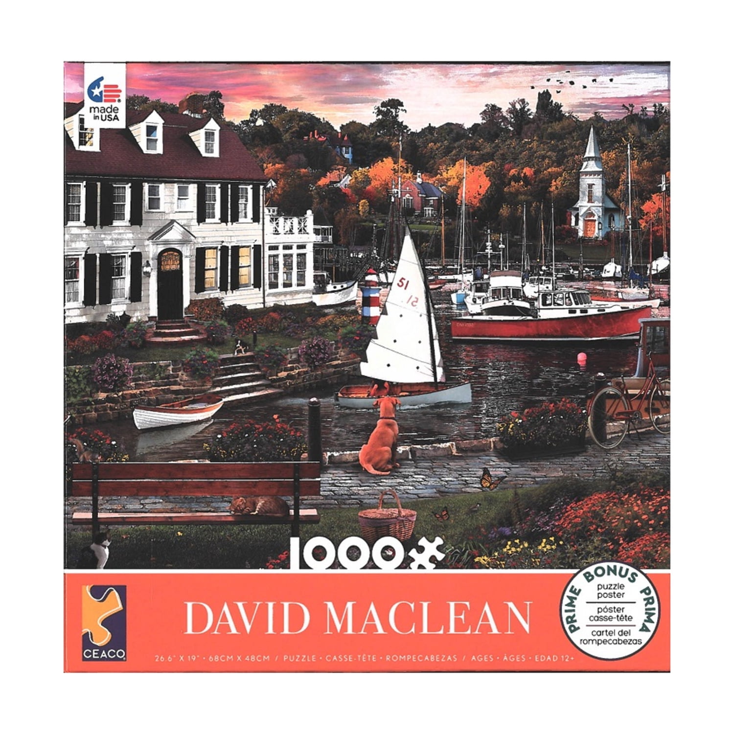 Ceaco 1000-Piece David Maclean Seawall Walk Interlocking Jigsaw Puzzle ...