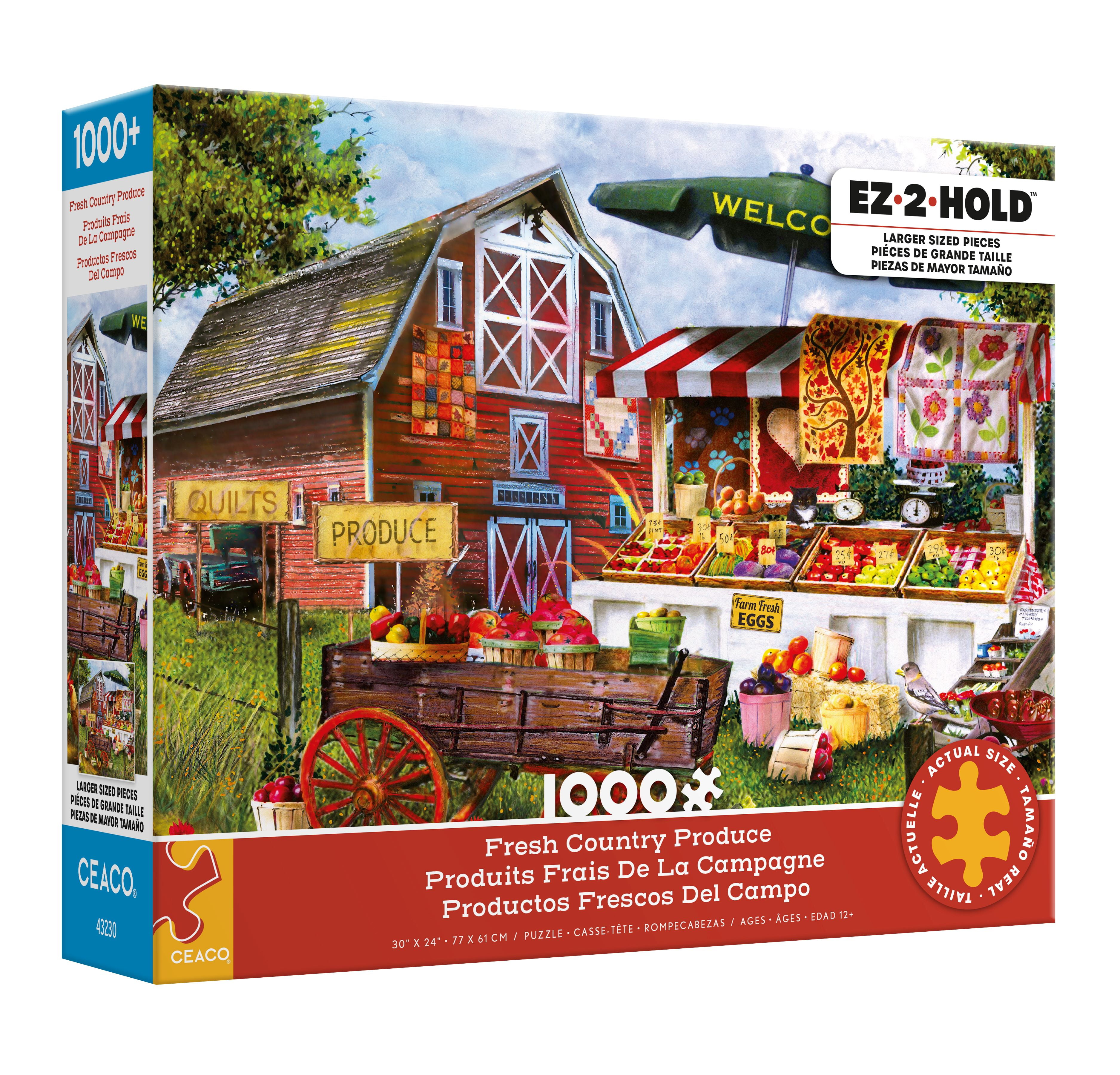 Ceaco 1000 Piece Fresh Country Produce (Tom Wood) Interlocking Jigsaw ...