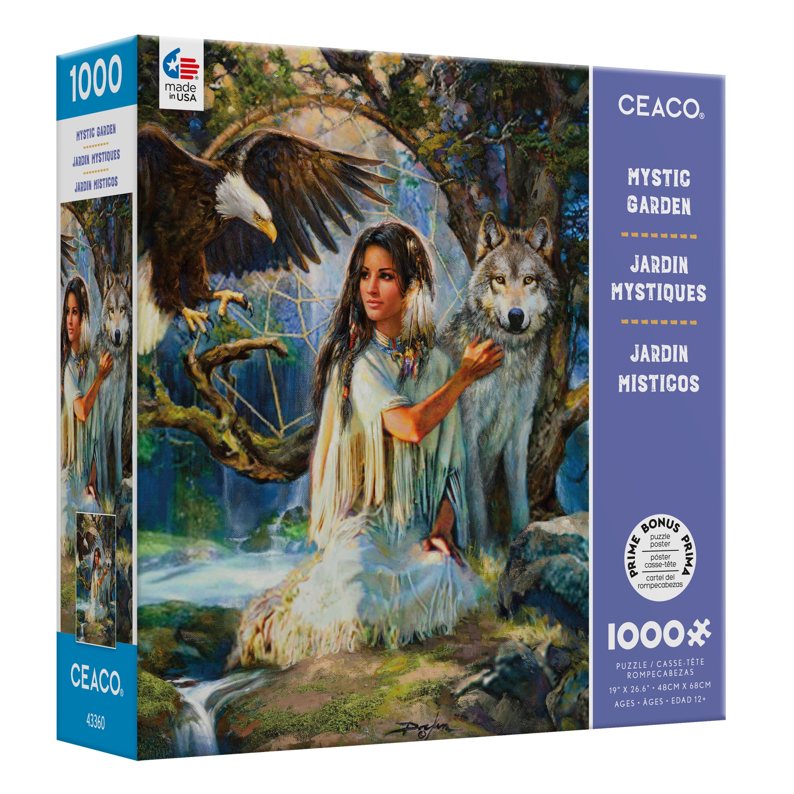 Ceaco 1000-Piece Native American Mystic Garden Interlocking Jigsaw ...