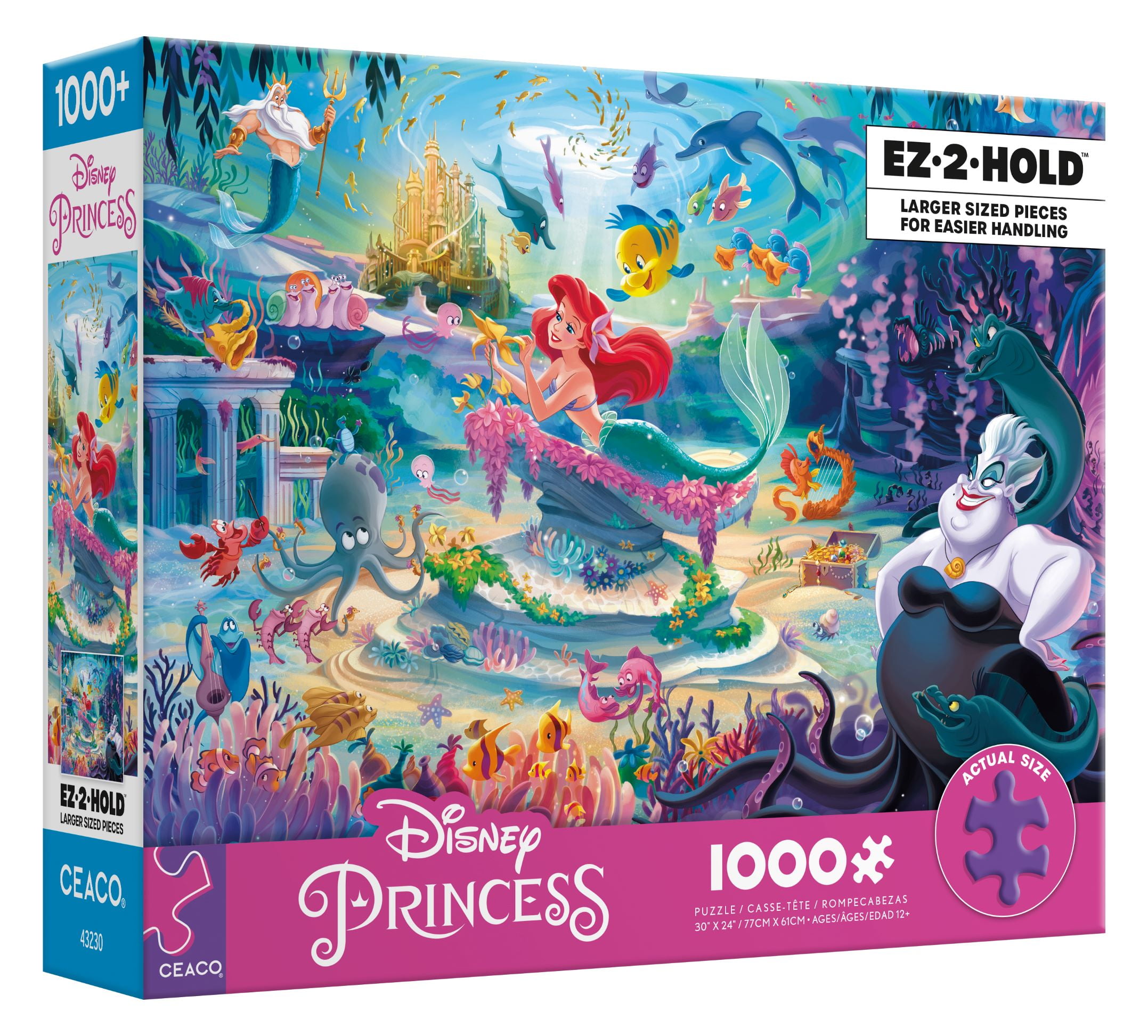 Ceaco 1000-Piece Oversized Disney Little Mermaid Interlocking Jigsaw ...