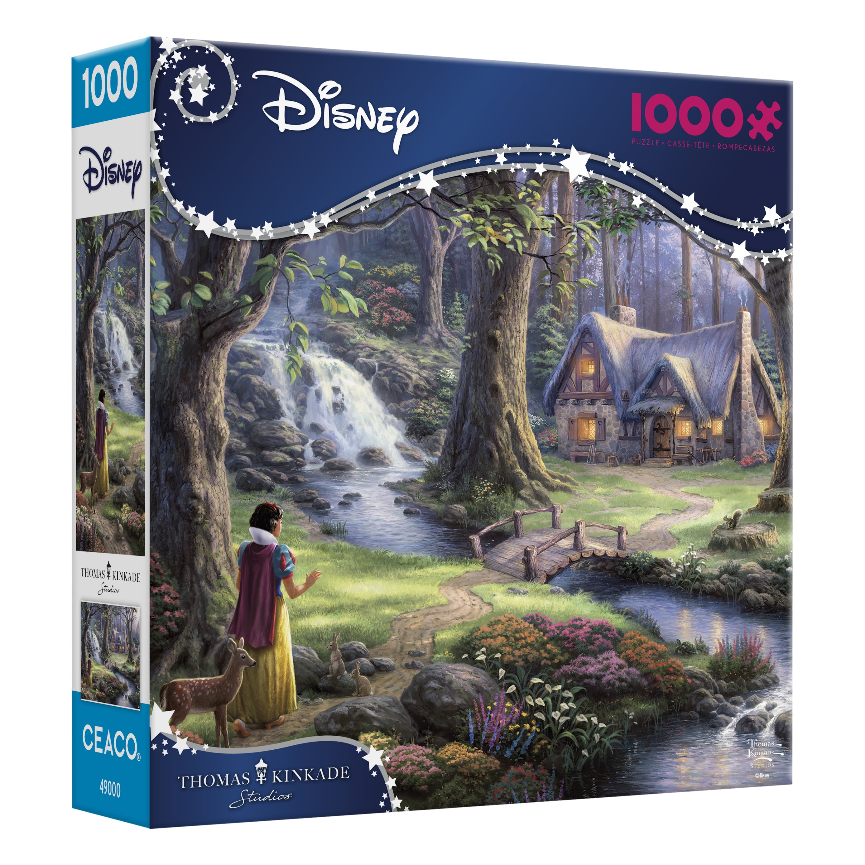 Ceaco 1000 Piece Snow White Discovers Cottage Jigsaw Puzzle with Bonus ...