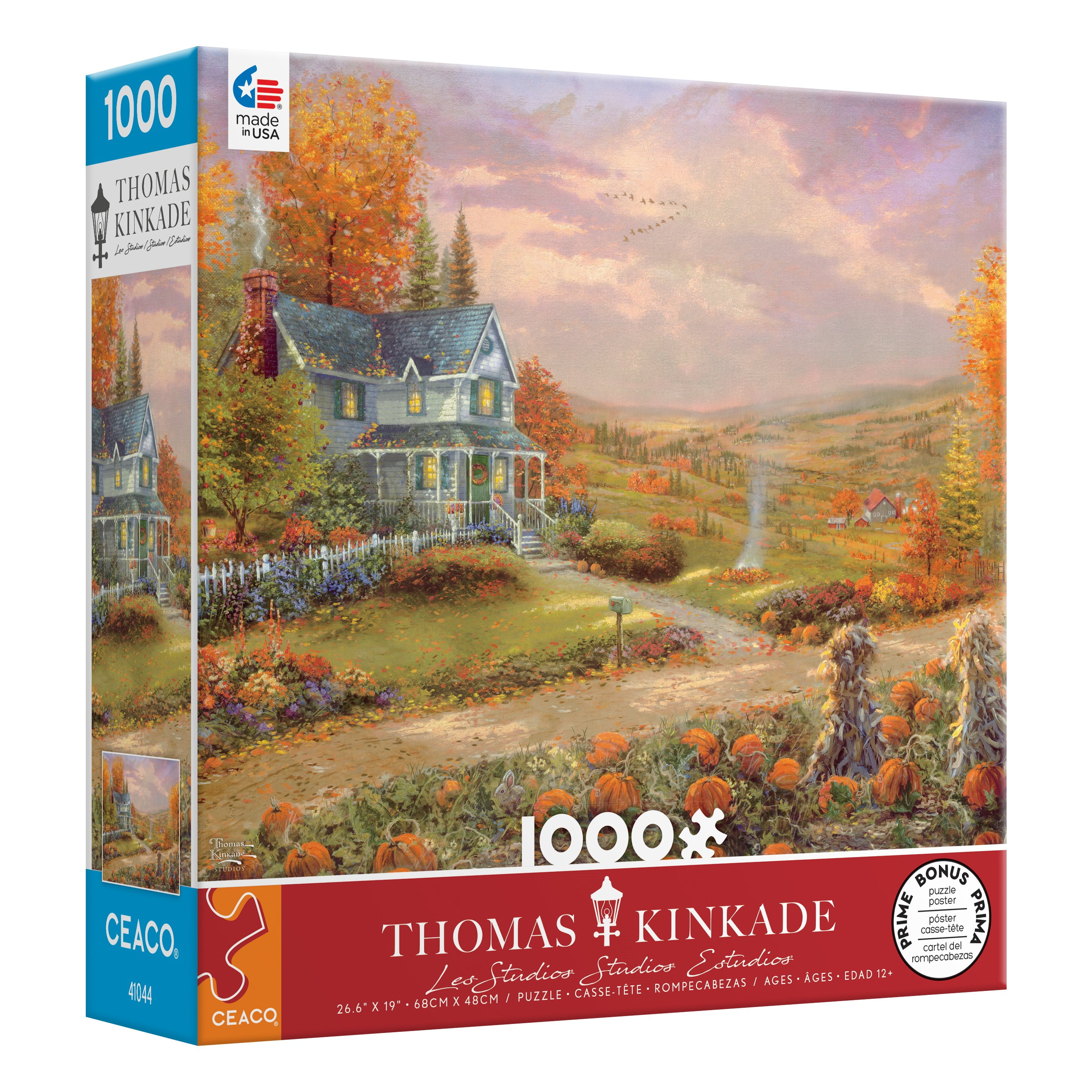 Ceaco 1000-Piece Thomas Kinkade Autumn at Apple Hill Interlocking ...