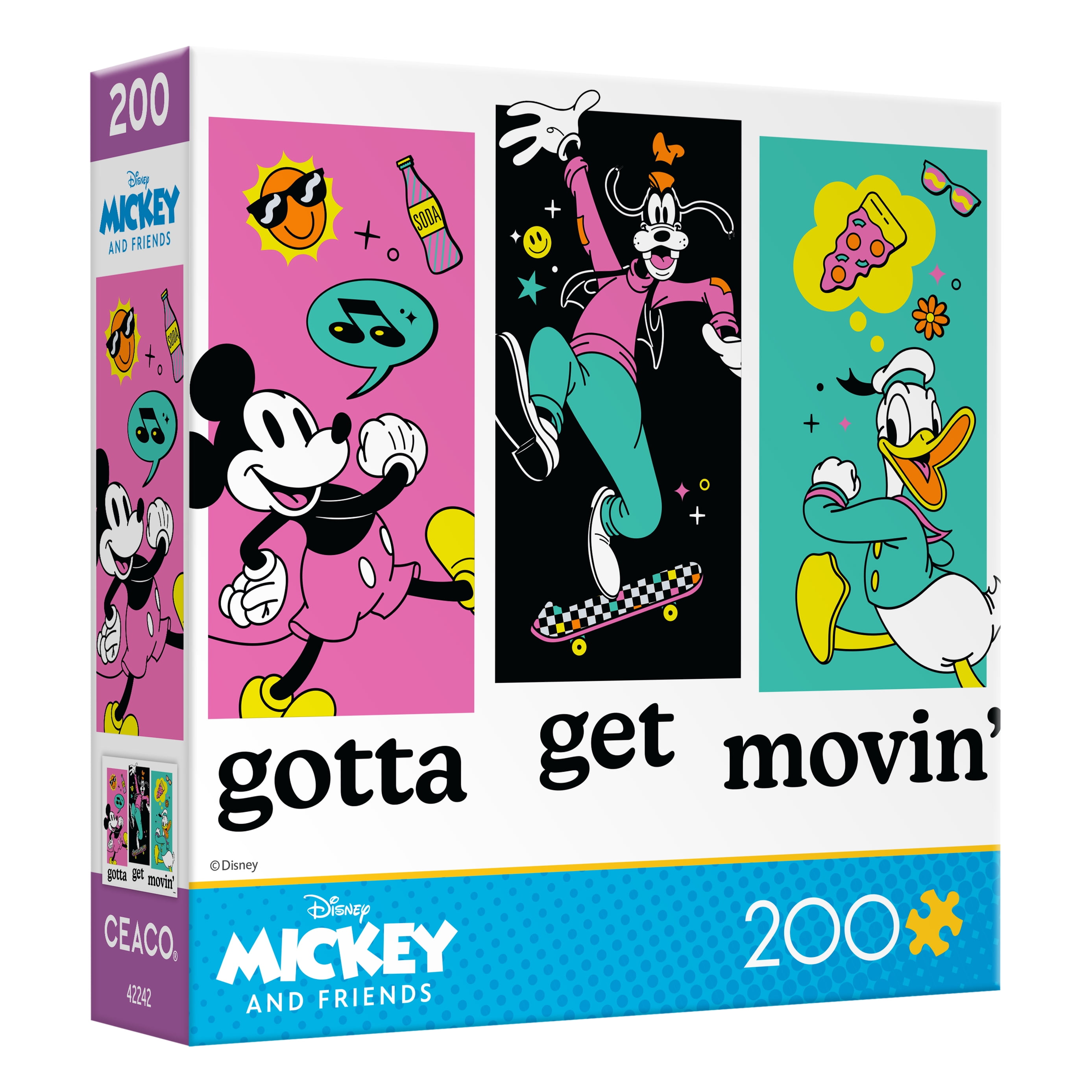 Ceaco Disney Mickey and Friends Gotta Get Movin 200-Piece Interlocking ...