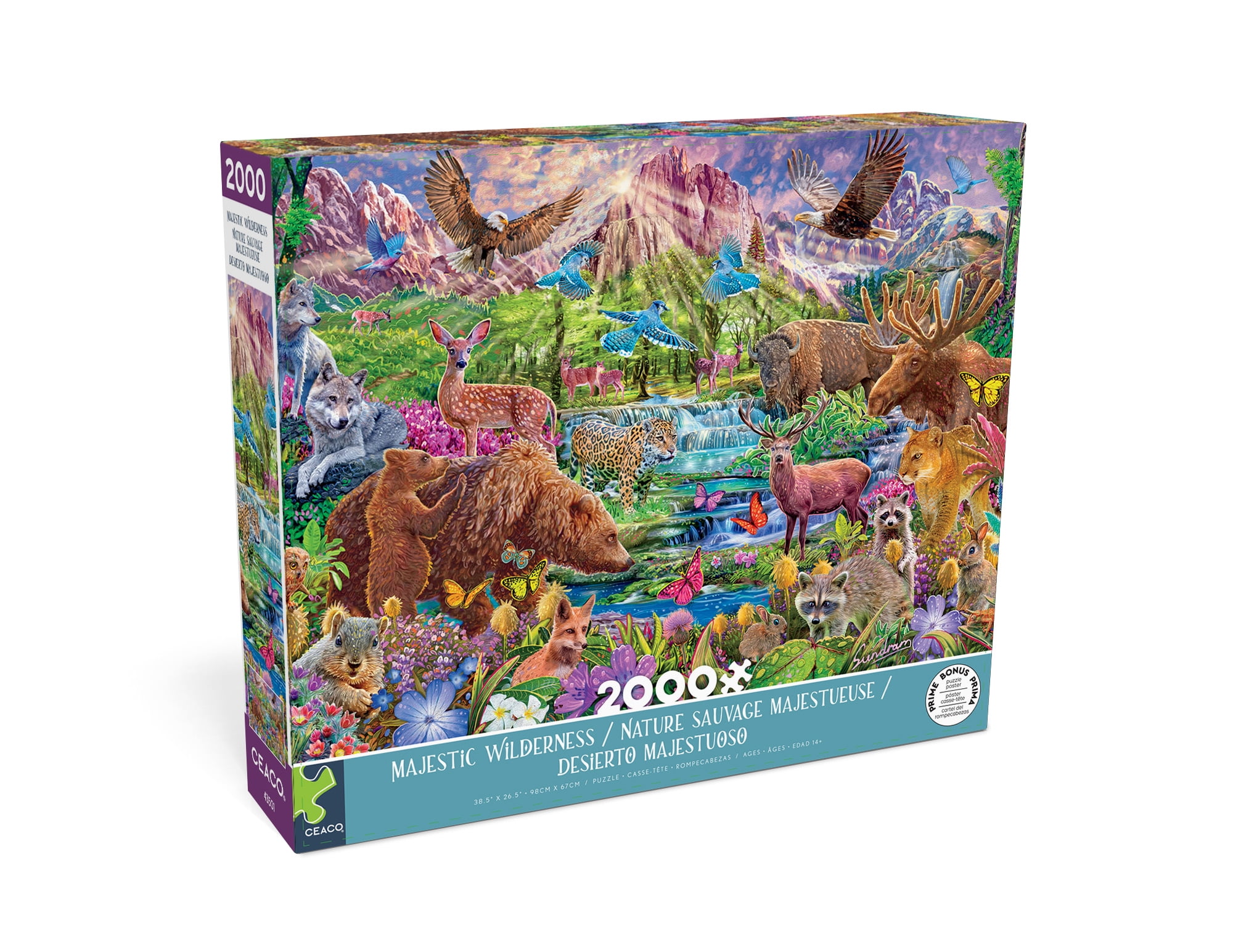 Ceaco 2000 Piece Majestic Wilderness (Steve Sundram) Interlocking ...
