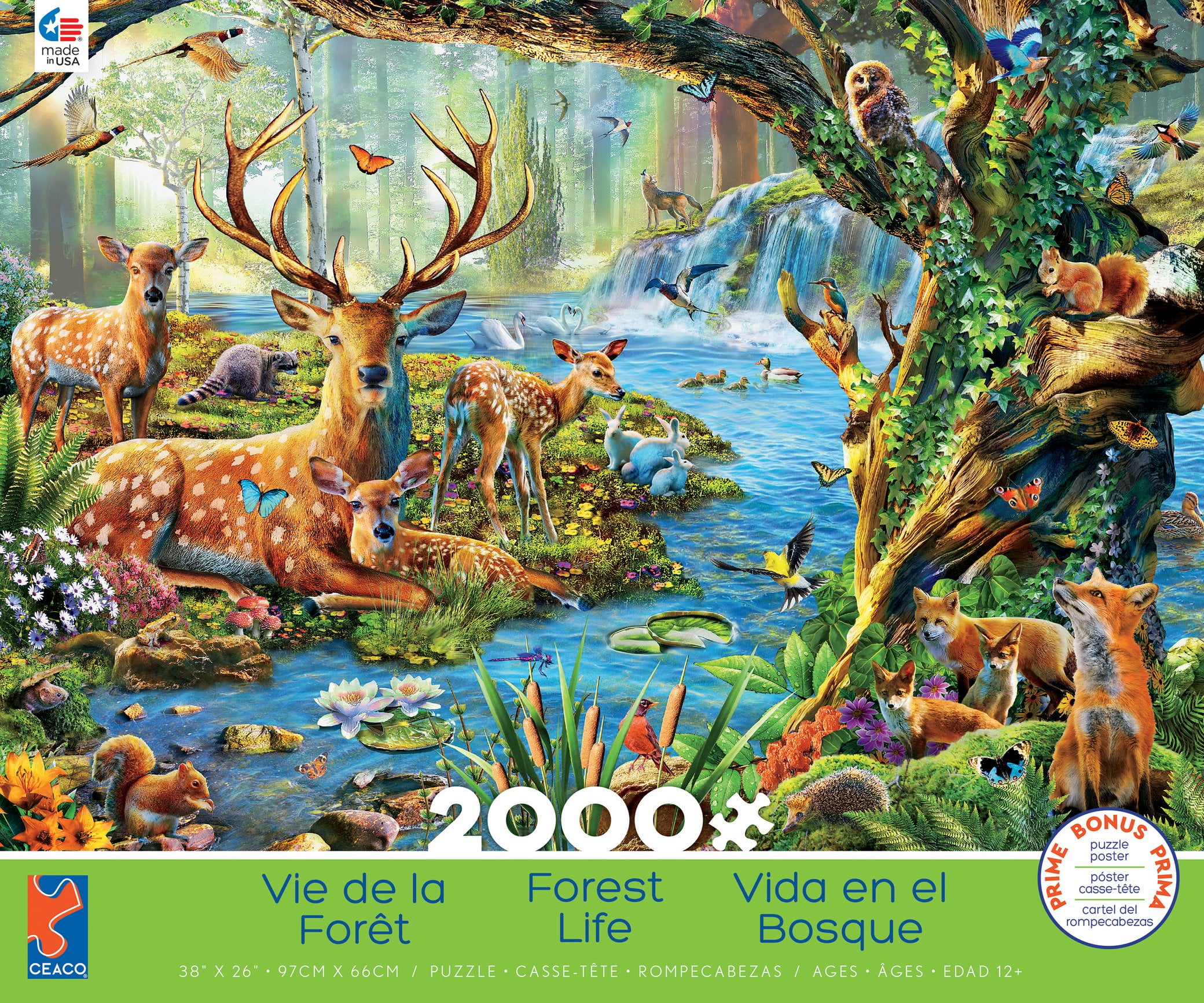 Ceaco Forest Life 2000PC Jigsaw Puzzle - Woodland Scene - Walmart.com
