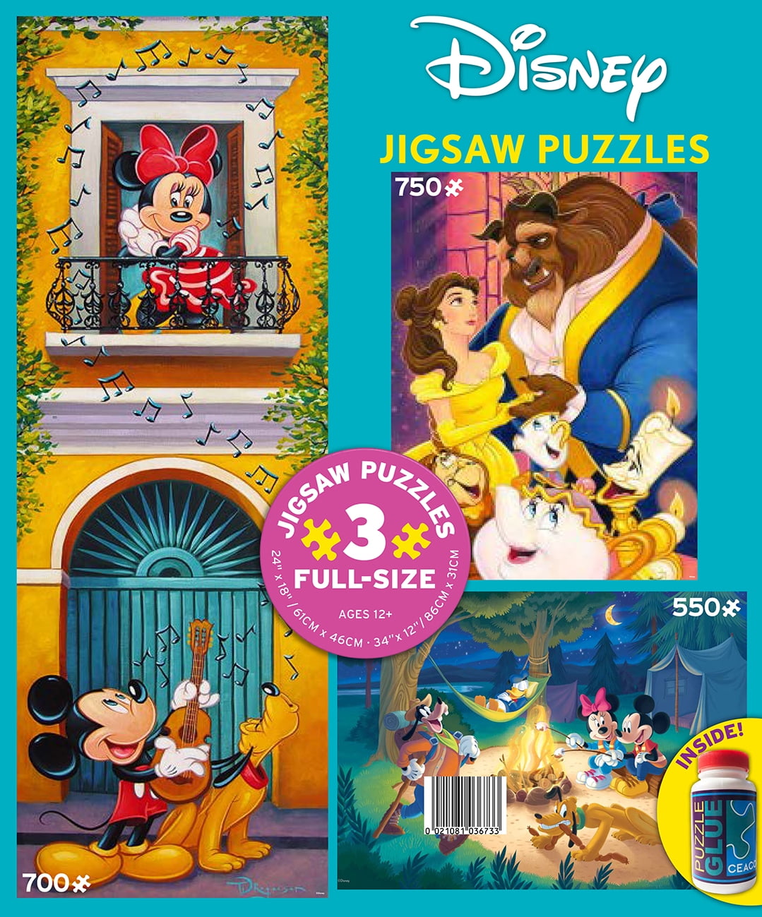 Ceaco - 3 in 1 Multipack - Disney - Classics - 3 in 1 Multipack Jigsaw ...