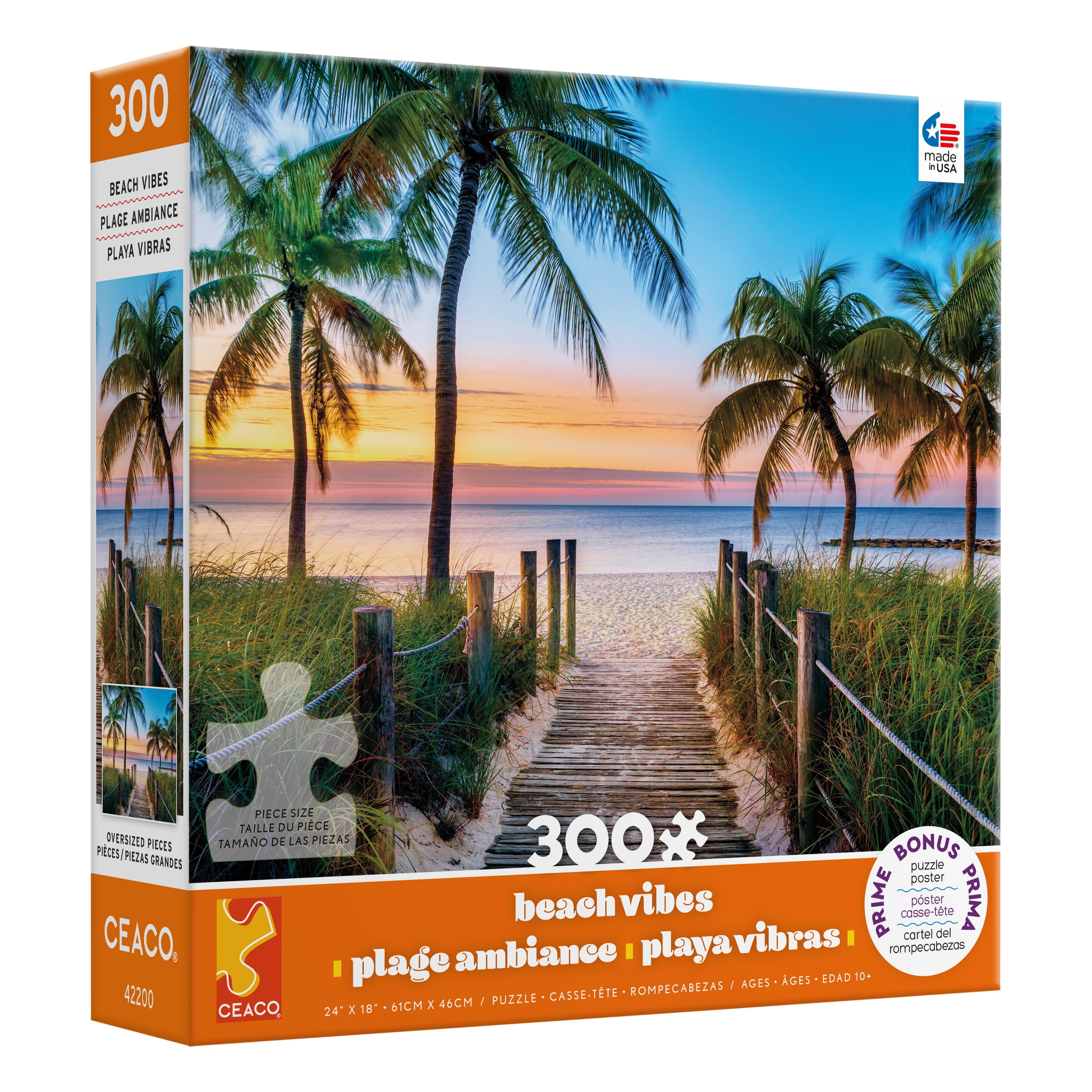 Ceaco 300-Piece Scenic Photography Beach Vibes Key West Boardwalk ...