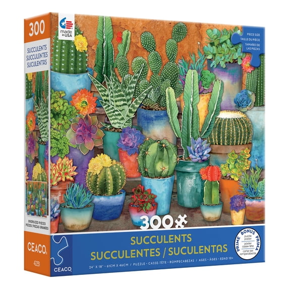 Ceaco 300-Piece Succulents Cactus Pots Jigsaw Puzzle - Walmart.com