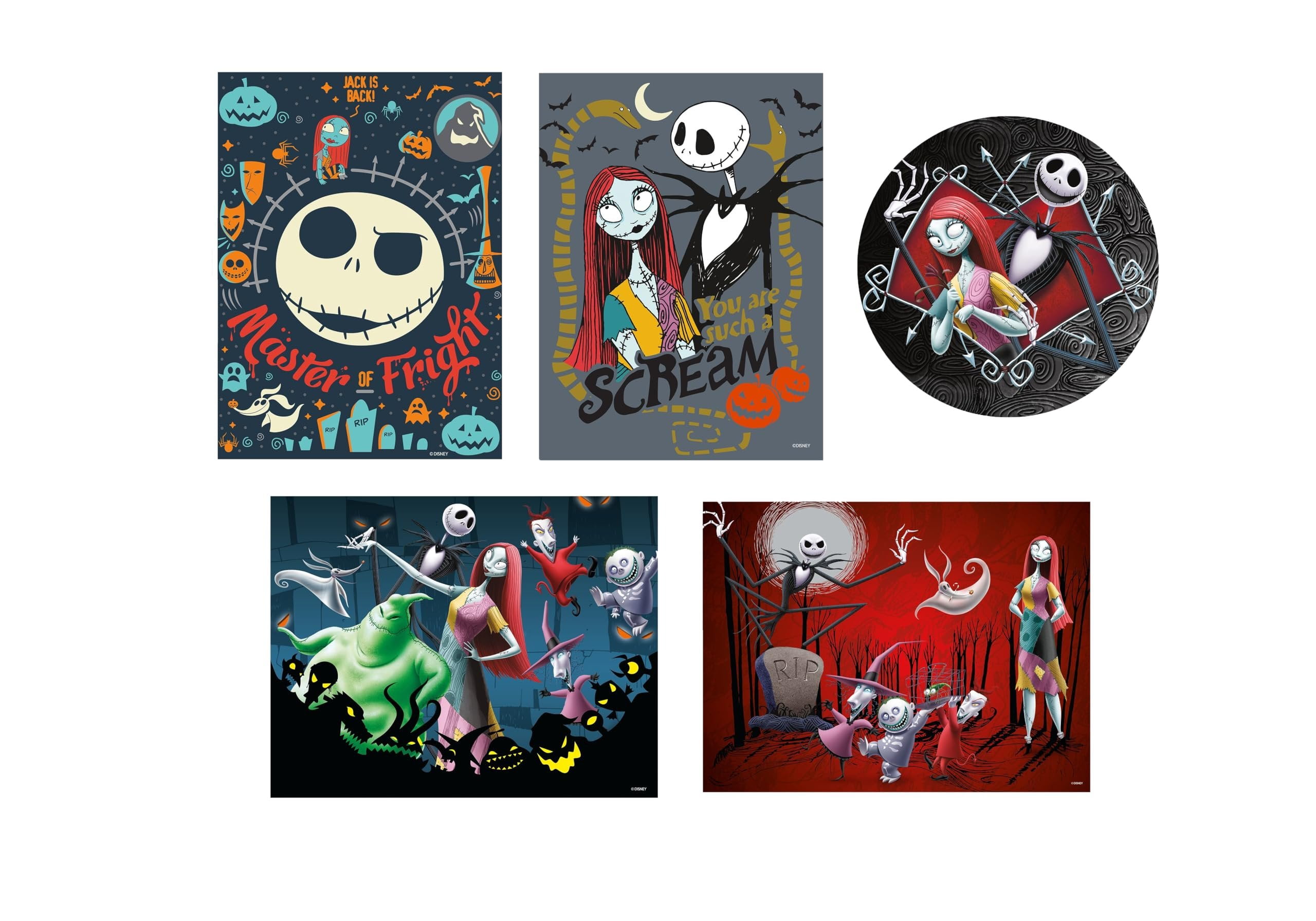 Ceaco 5 in 1 Disney Nightmare Before Christmas Multi Pack Interlocking ...