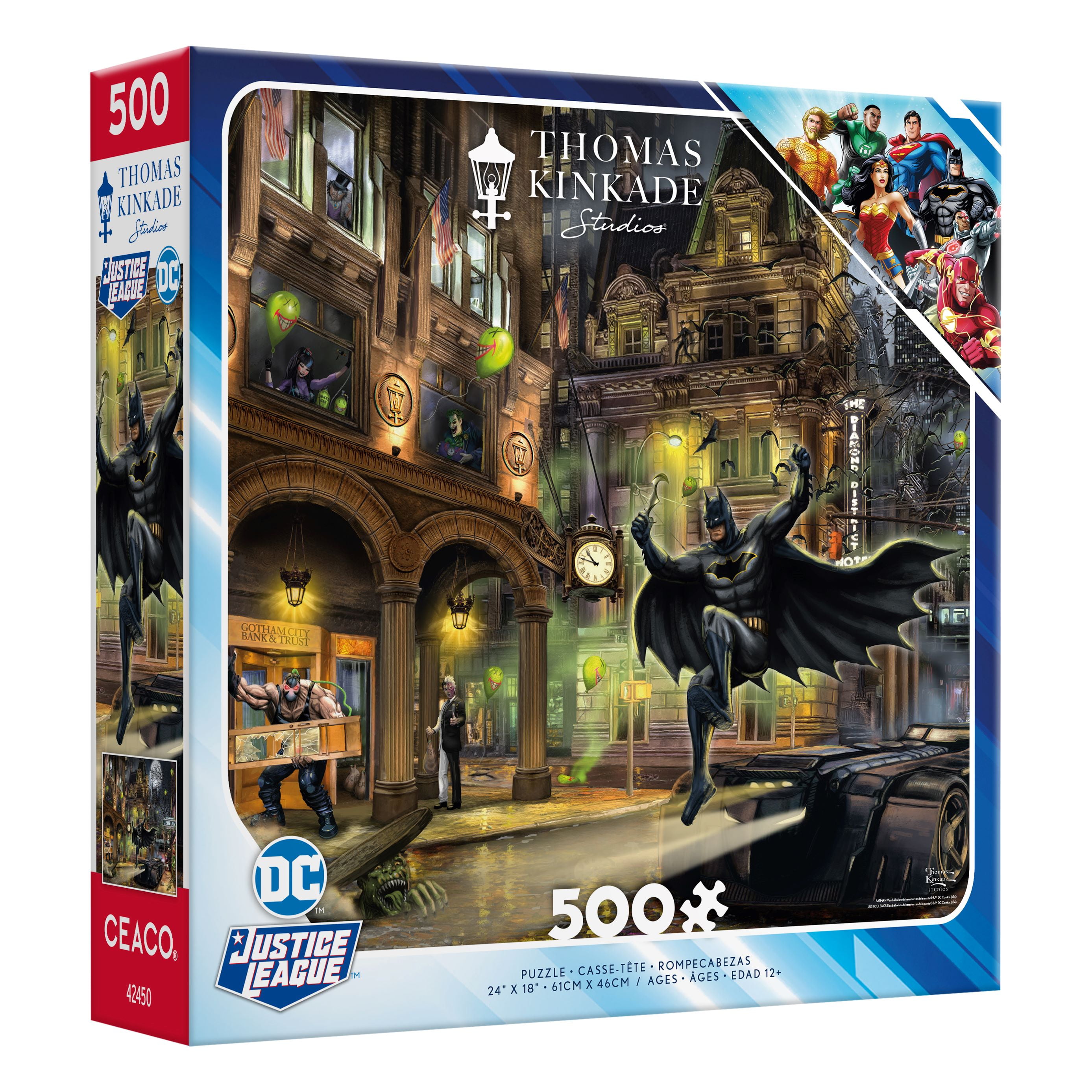 Ceaco 500 Piece Batman Gotham City (Thomas Kinkade DC) Interlocking ...