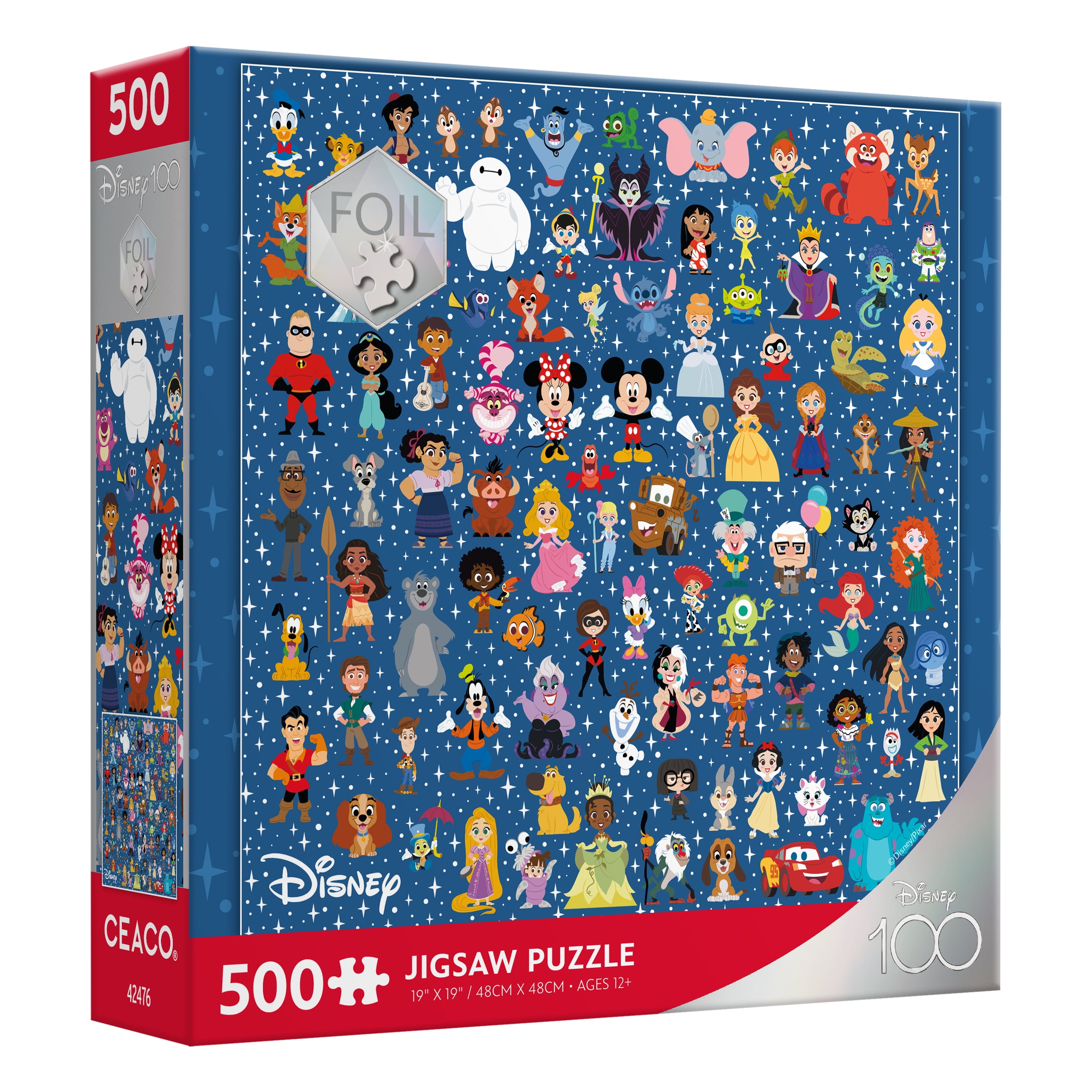 Ceaco 500 Piece Foil Disney 100th Anniversary Jigsaw Puzzle with Poster ...