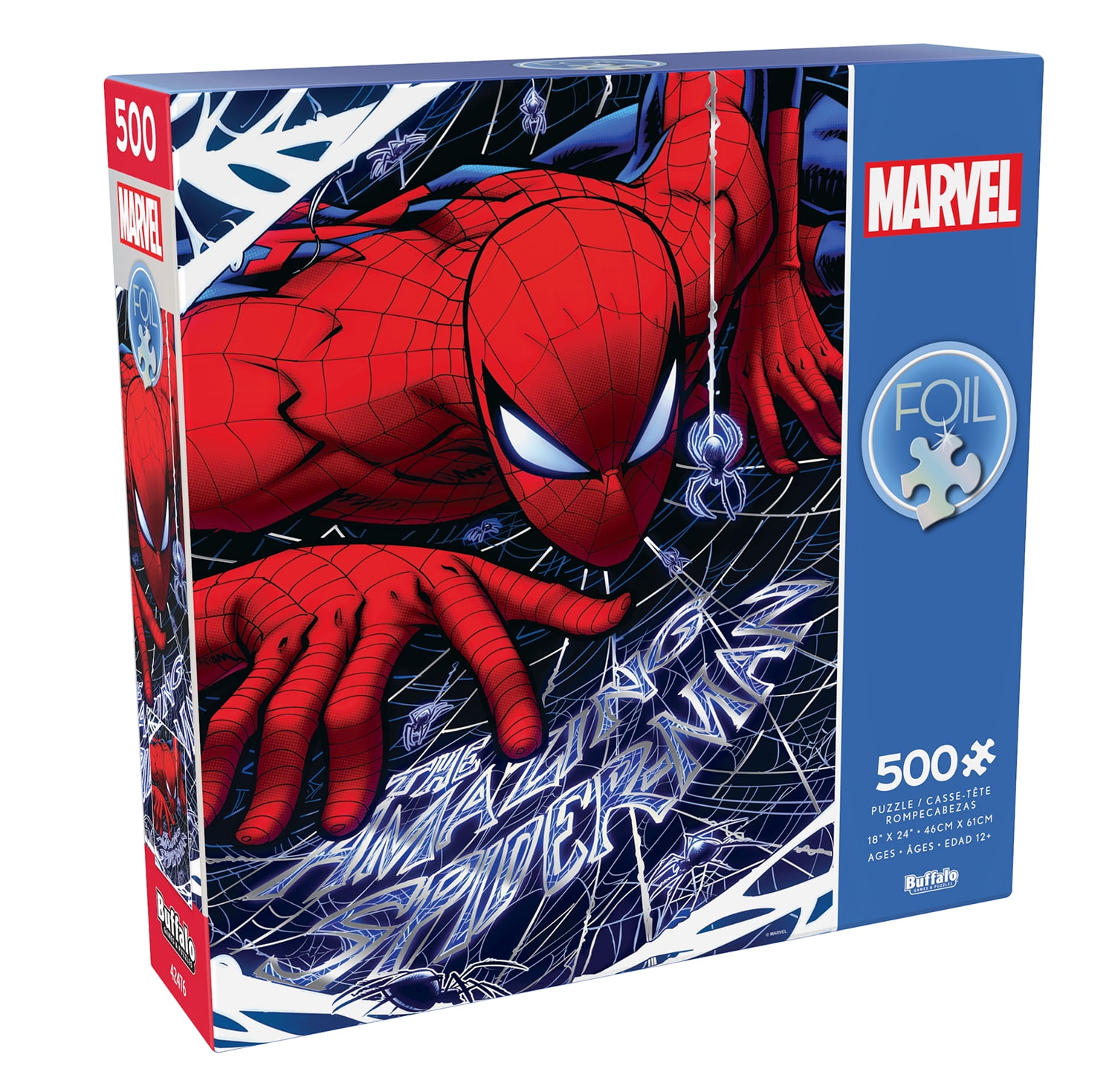 Ceaco 500 Piece Foil Marvel The Amazing Spider-Man Interlocking Jigsaw ...
